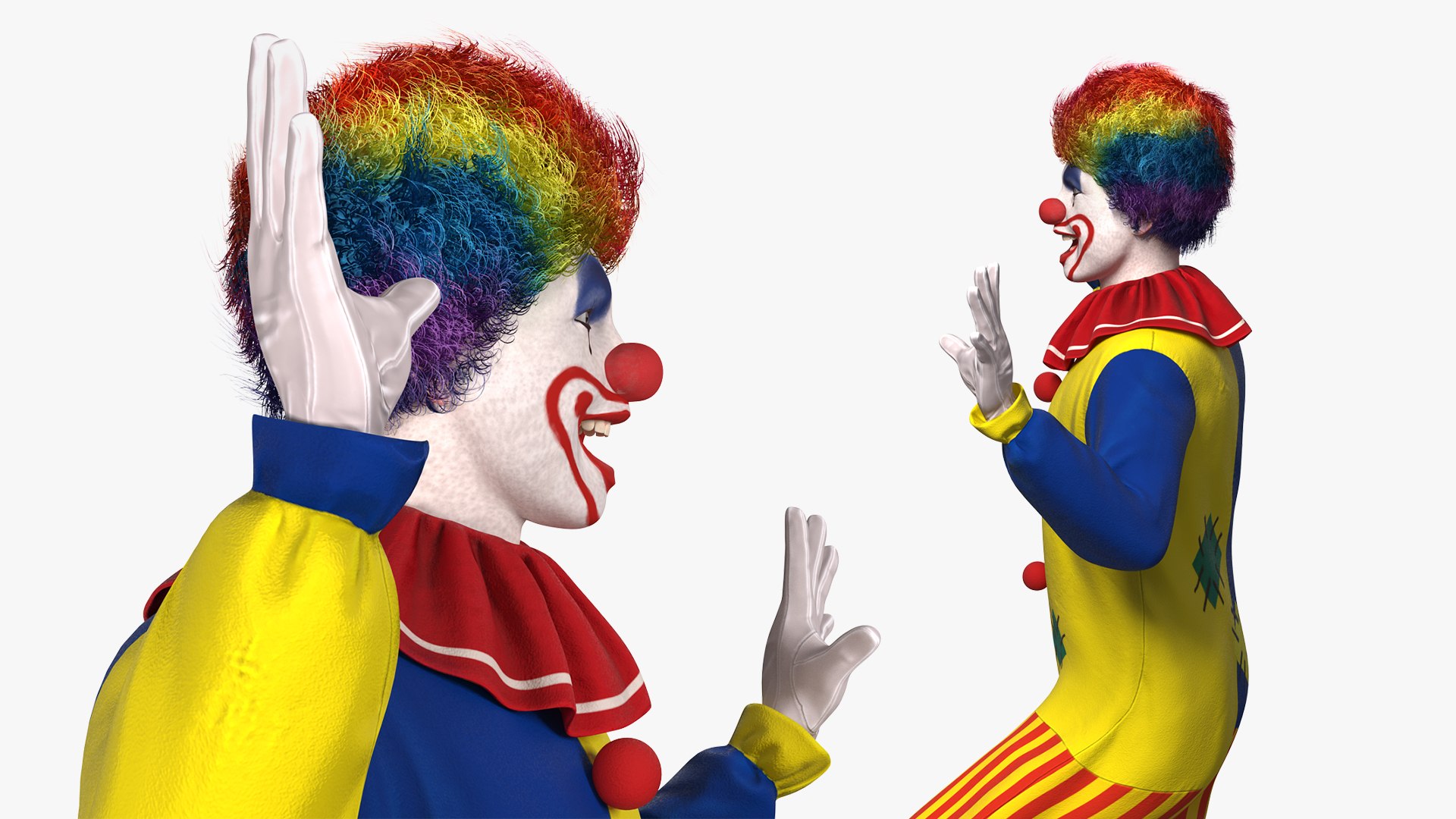 Adult Clown Suit Dancing Model - TurboSquid 1587690
