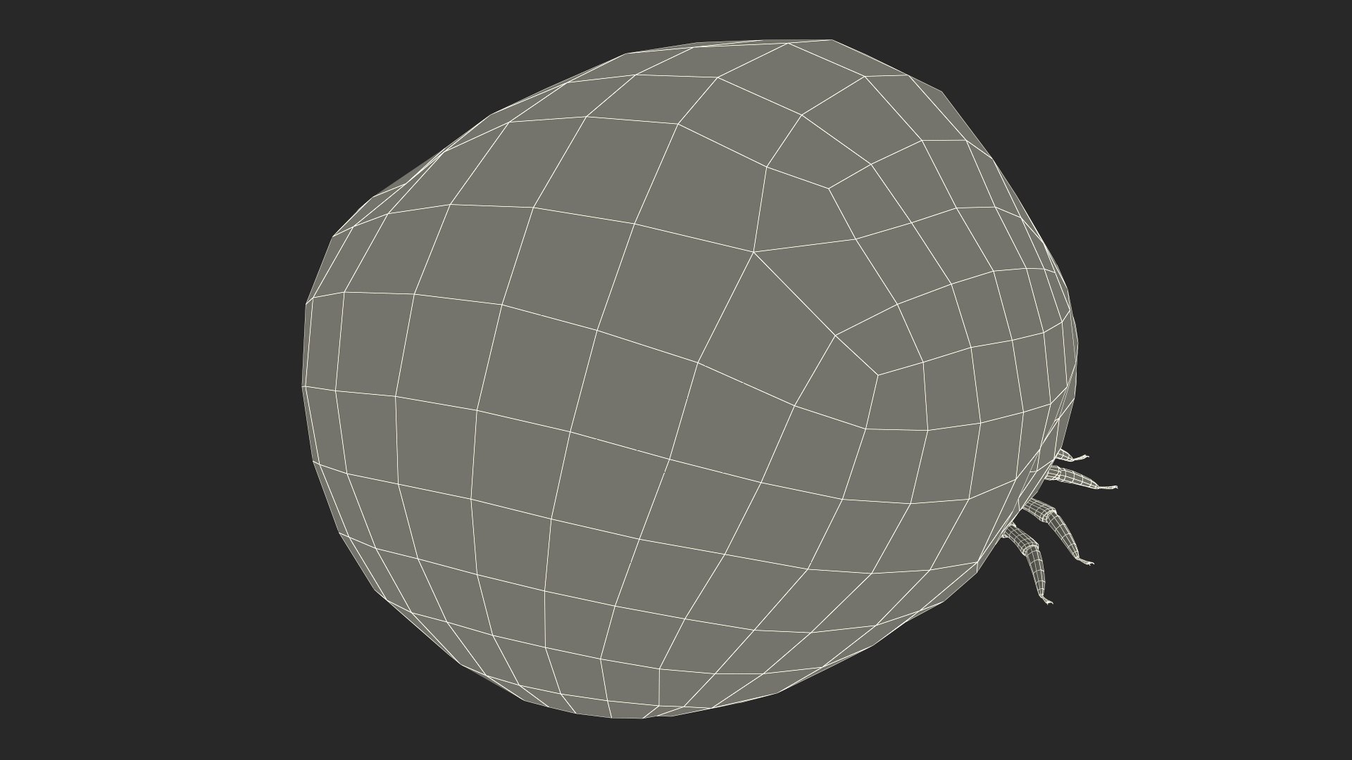 Bloated Tick Fur Rigged Model - TurboSquid 2335663