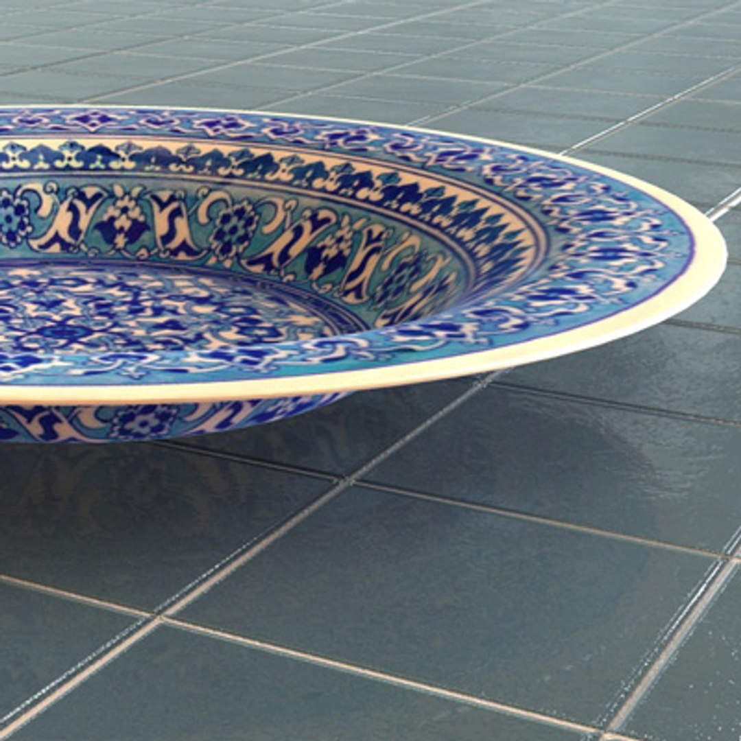 Handpainted Ceramic Plates Handmade 3d Model