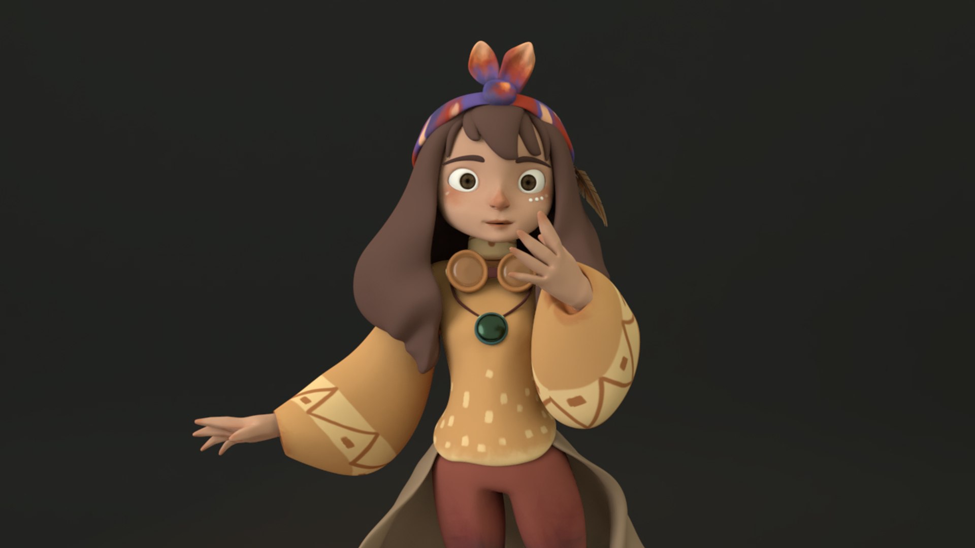 3D Female Kids Character Model - TurboSquid 1248268