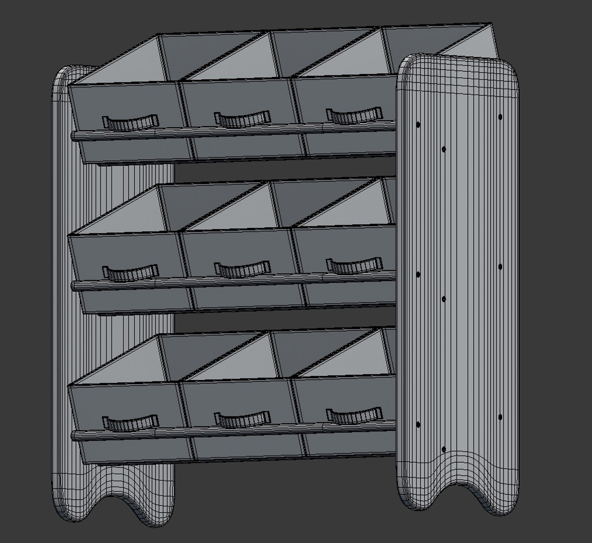 3D Wood Storage Box Shelf - TurboSquid 1194422