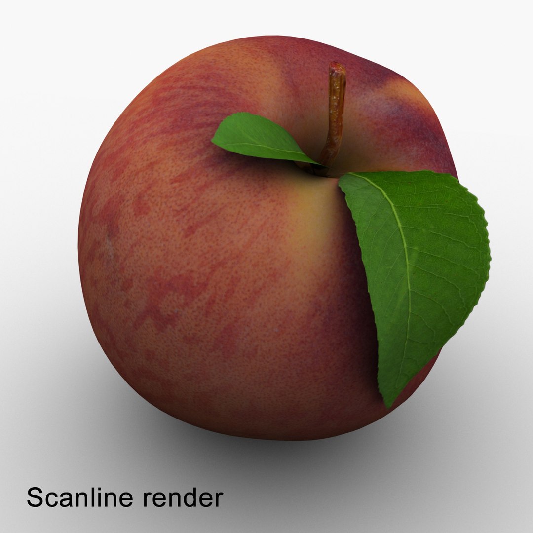 scanned peach 3d model