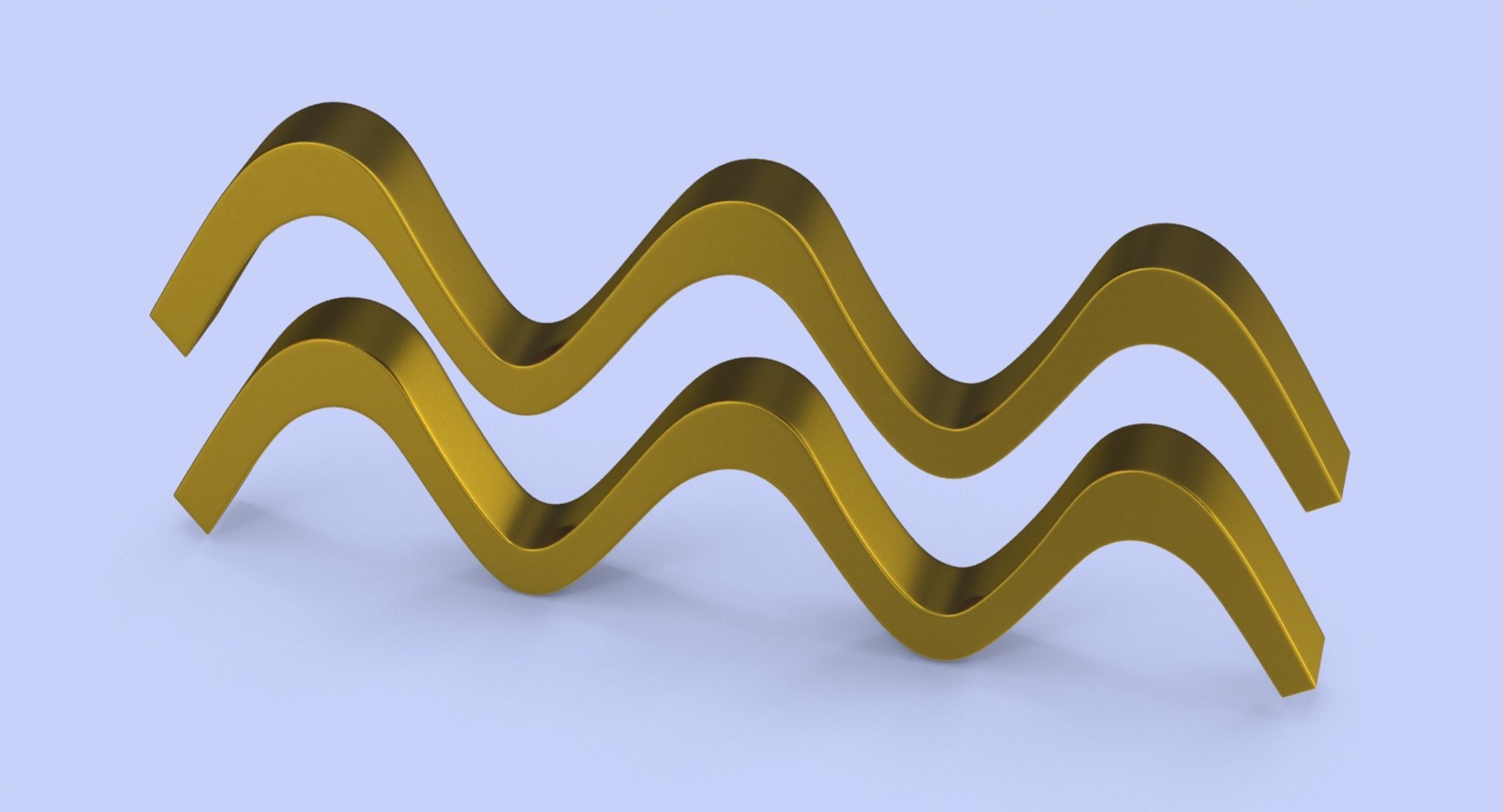 3d astrological signs zodiac aquarius model