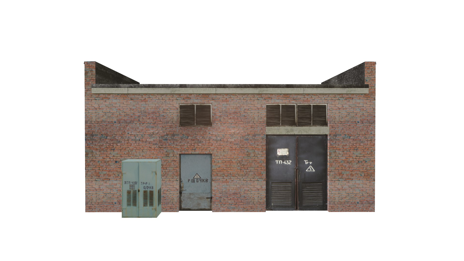 Old Post-soviet Booth 3d Max