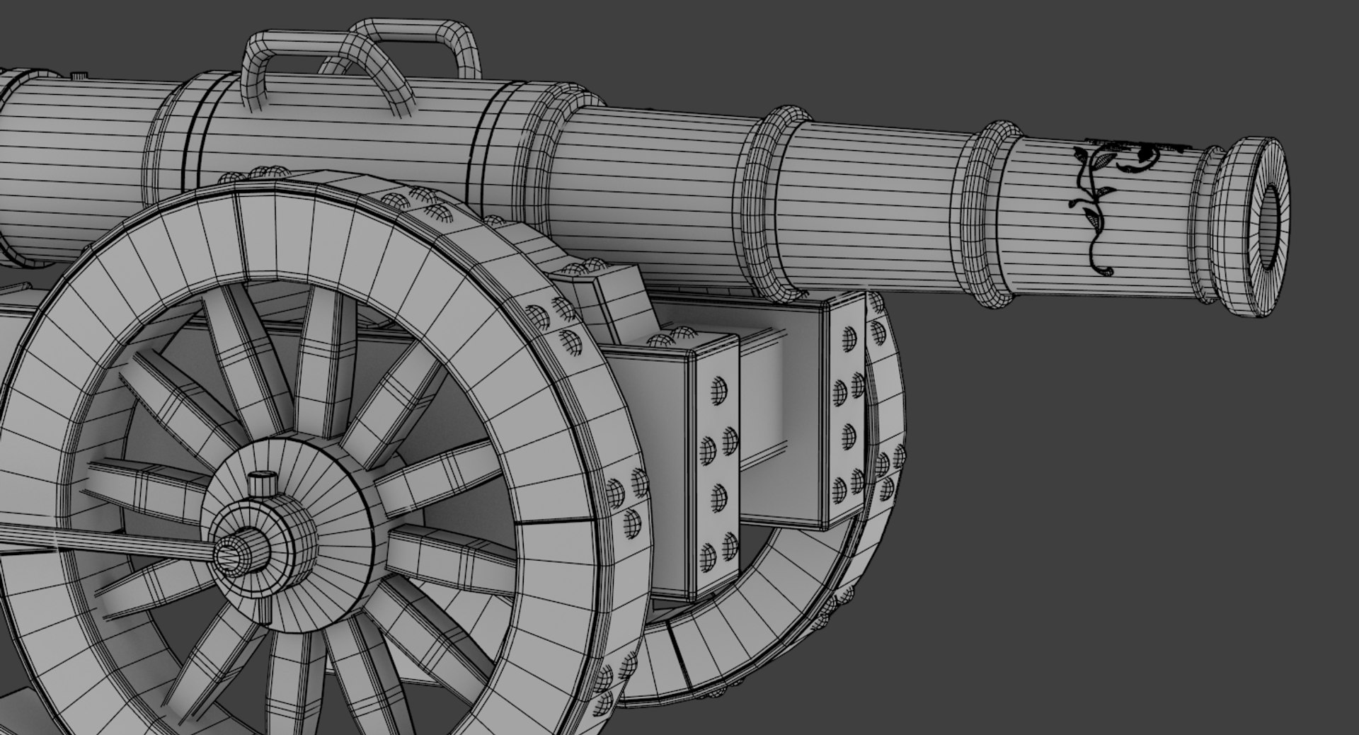 Field Cannon 3D Model - TurboSquid 1383701