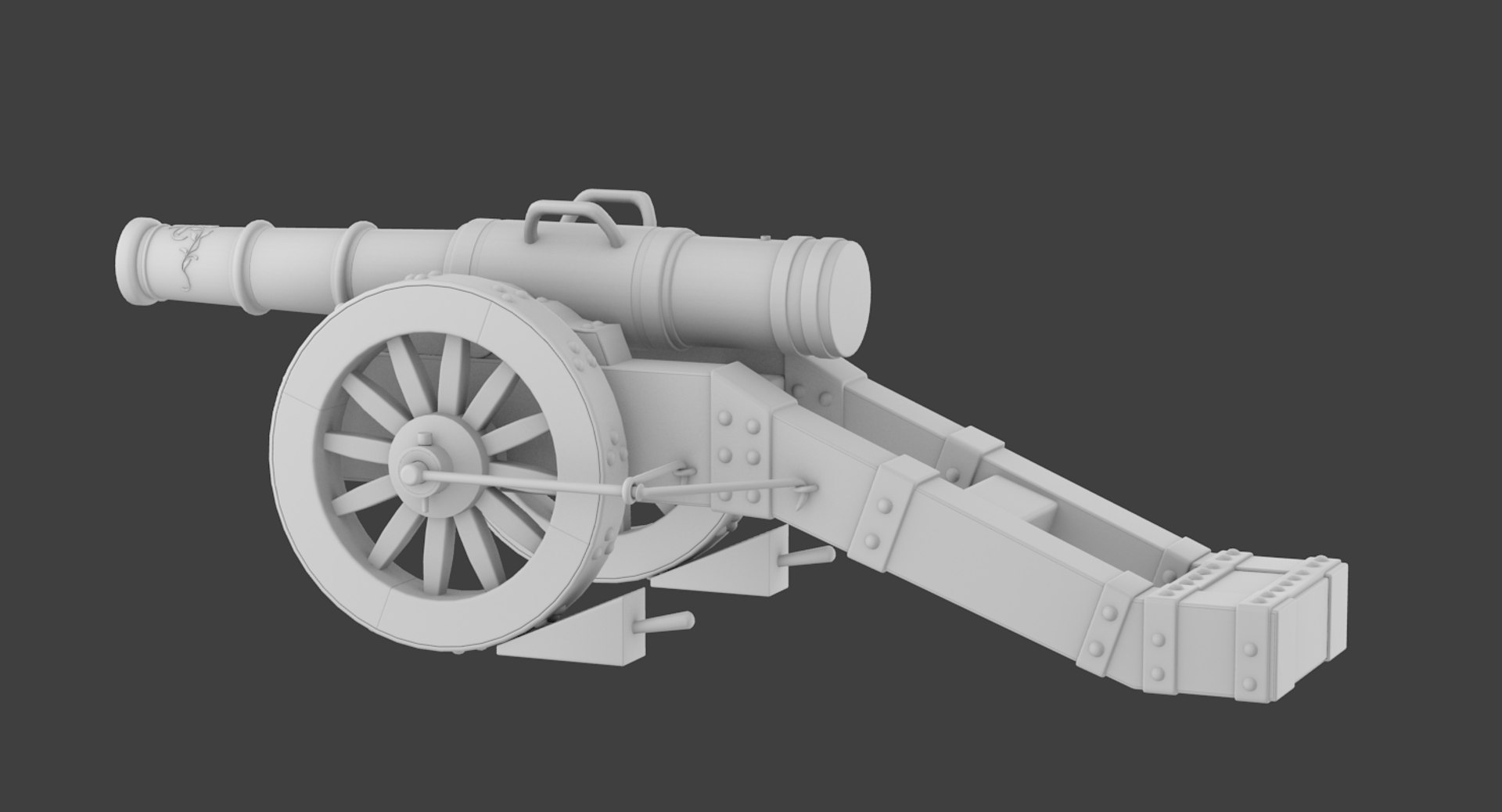 Field Cannon 3D Model - TurboSquid 1383701