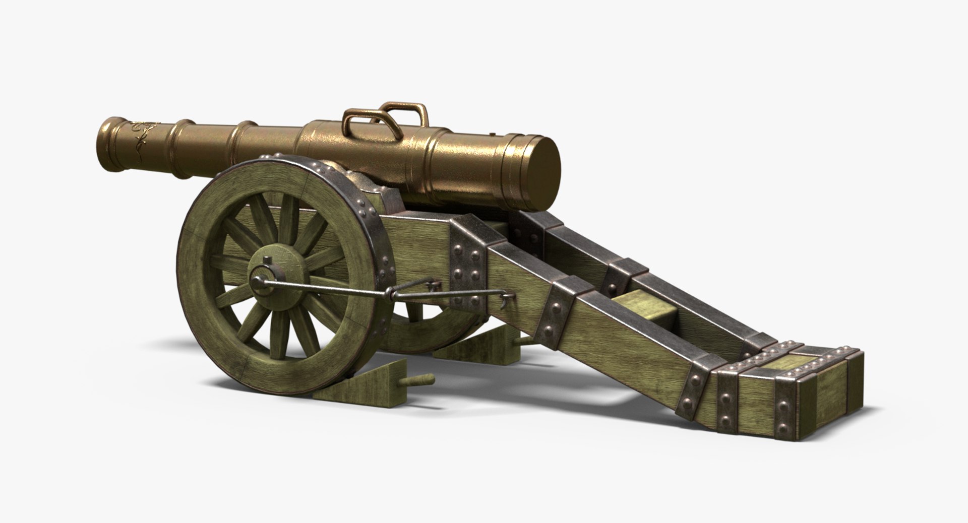 Field Cannon 3D Model - TurboSquid 1383701