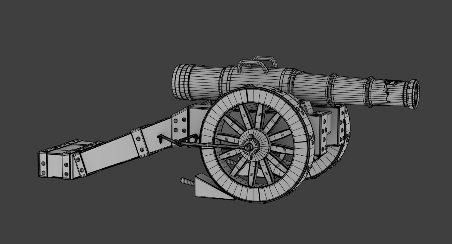 Field Cannon 3D Model - TurboSquid 1383701