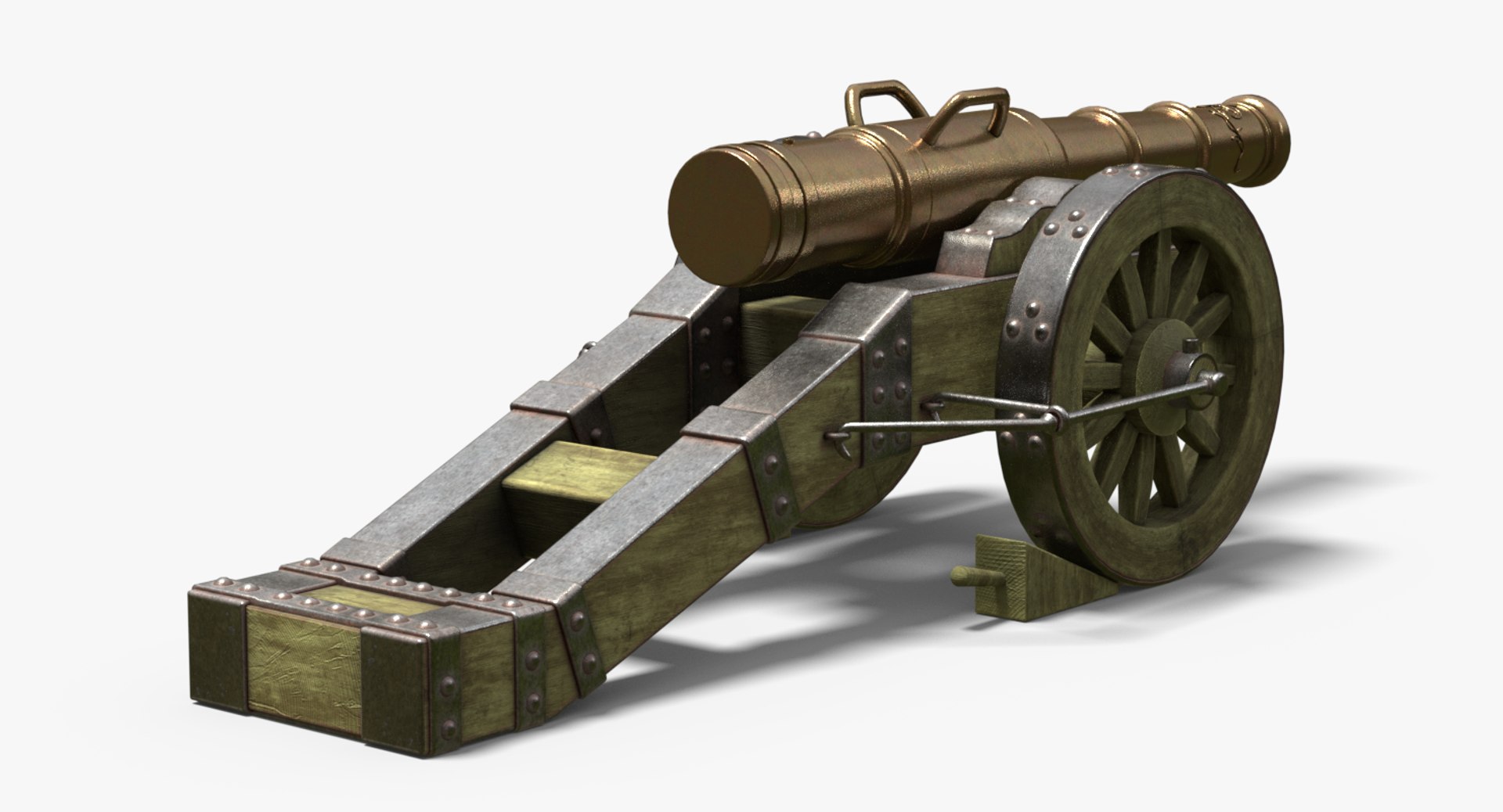 Field Cannon 3D Model - TurboSquid 1383701