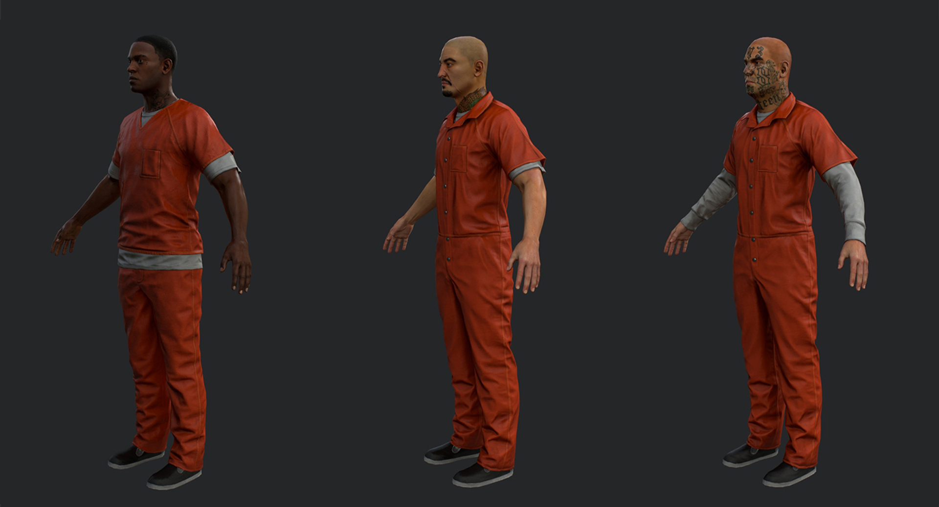 3D Correctional Facility Prisoners - TurboSquid 1334541