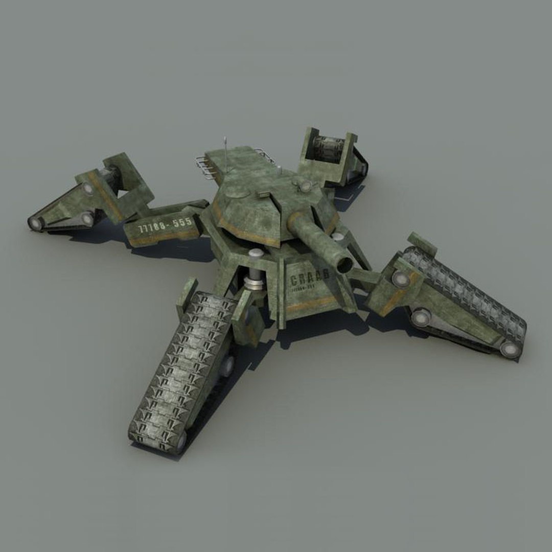 3d Futuristic Tank Crab Model