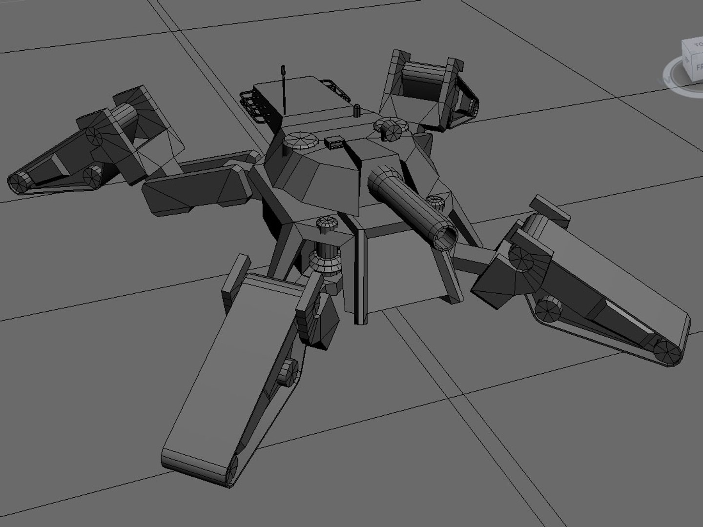 3d Futuristic Tank Crab Model