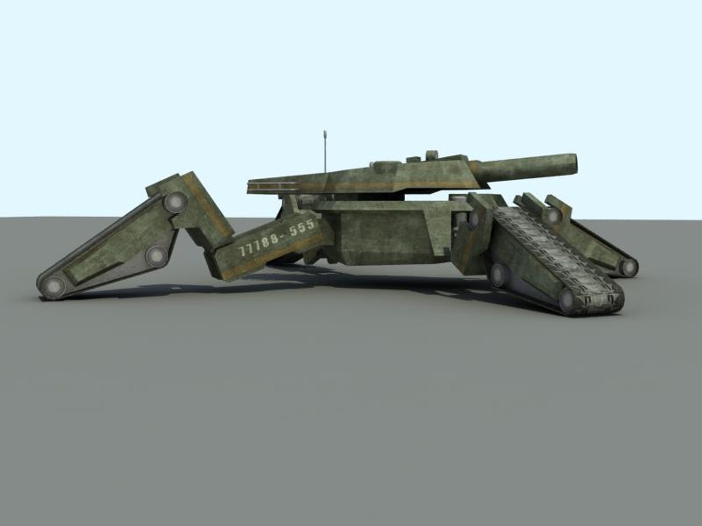 3d Futuristic Tank Crab Model