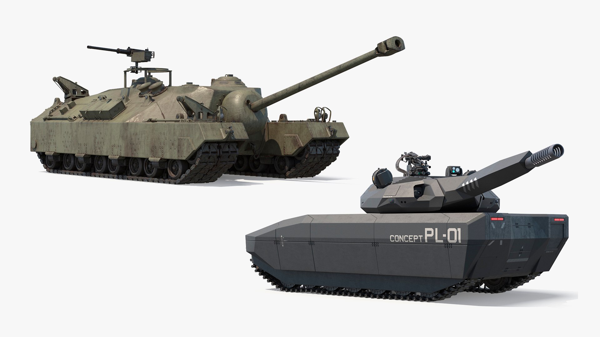 3D Model Rigged Concept Tanks Collection - TurboSquid 2500084