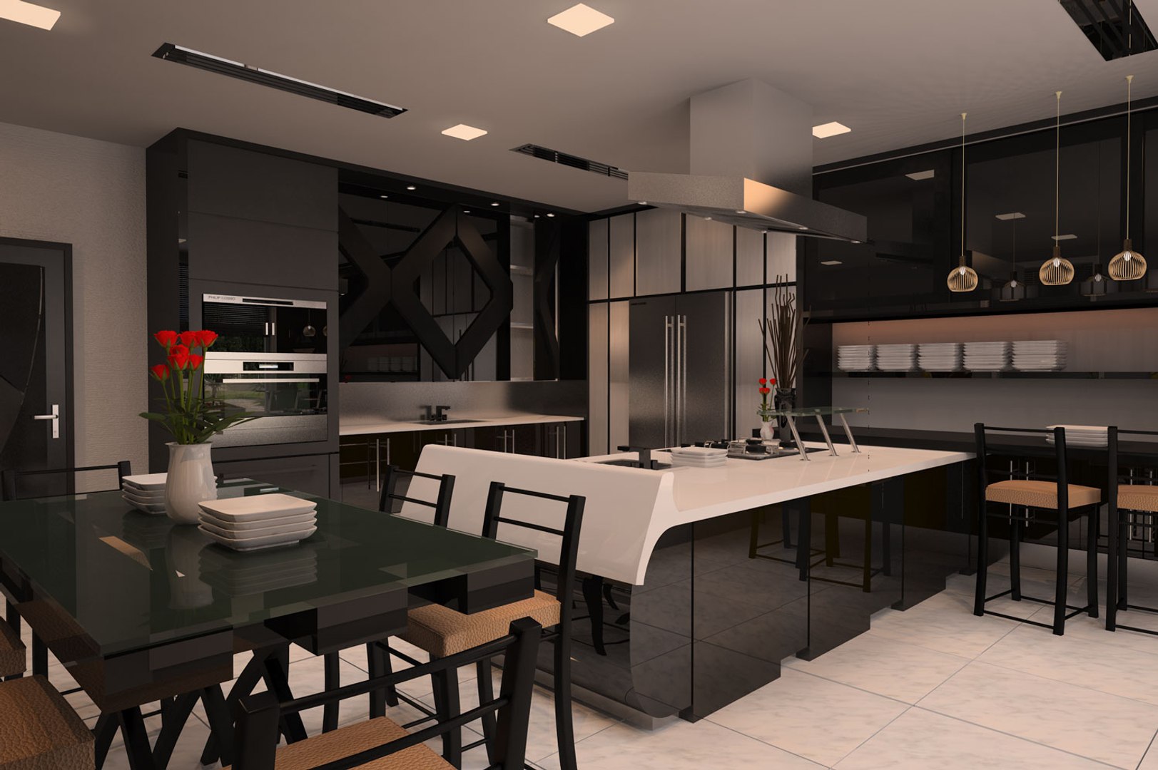 Modern Kitchen Autocad Drawings 3D - TurboSquid 1341241