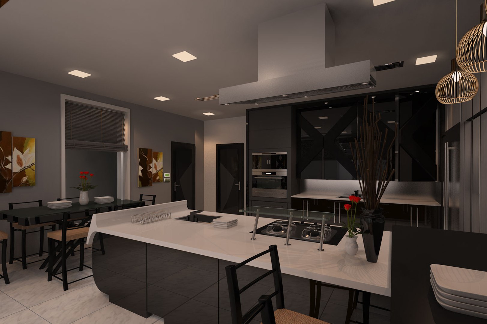 Modern Kitchen Autocad Drawings 3D - TurboSquid 1341241