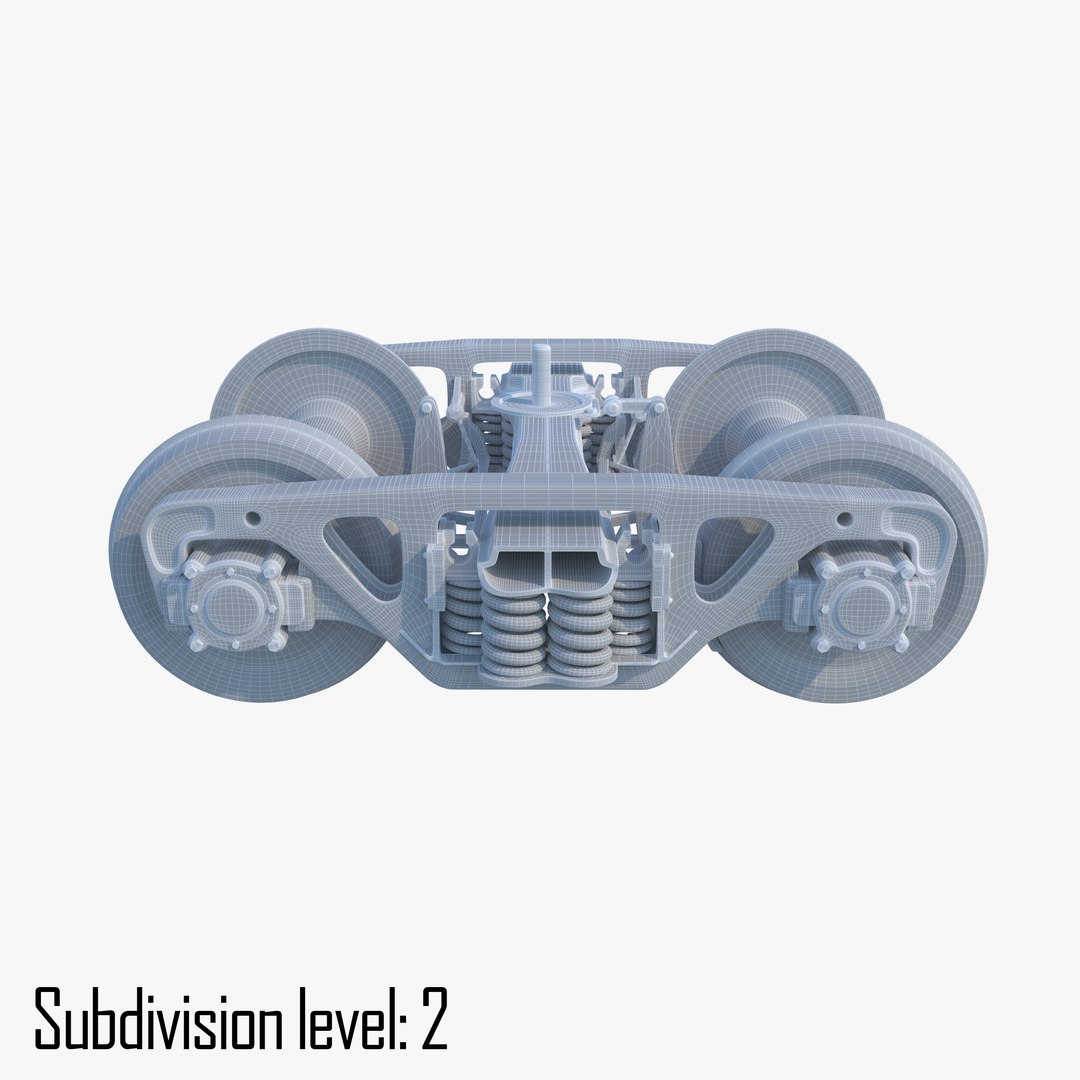 Bogie 18-100 Train Wheel 3d Model