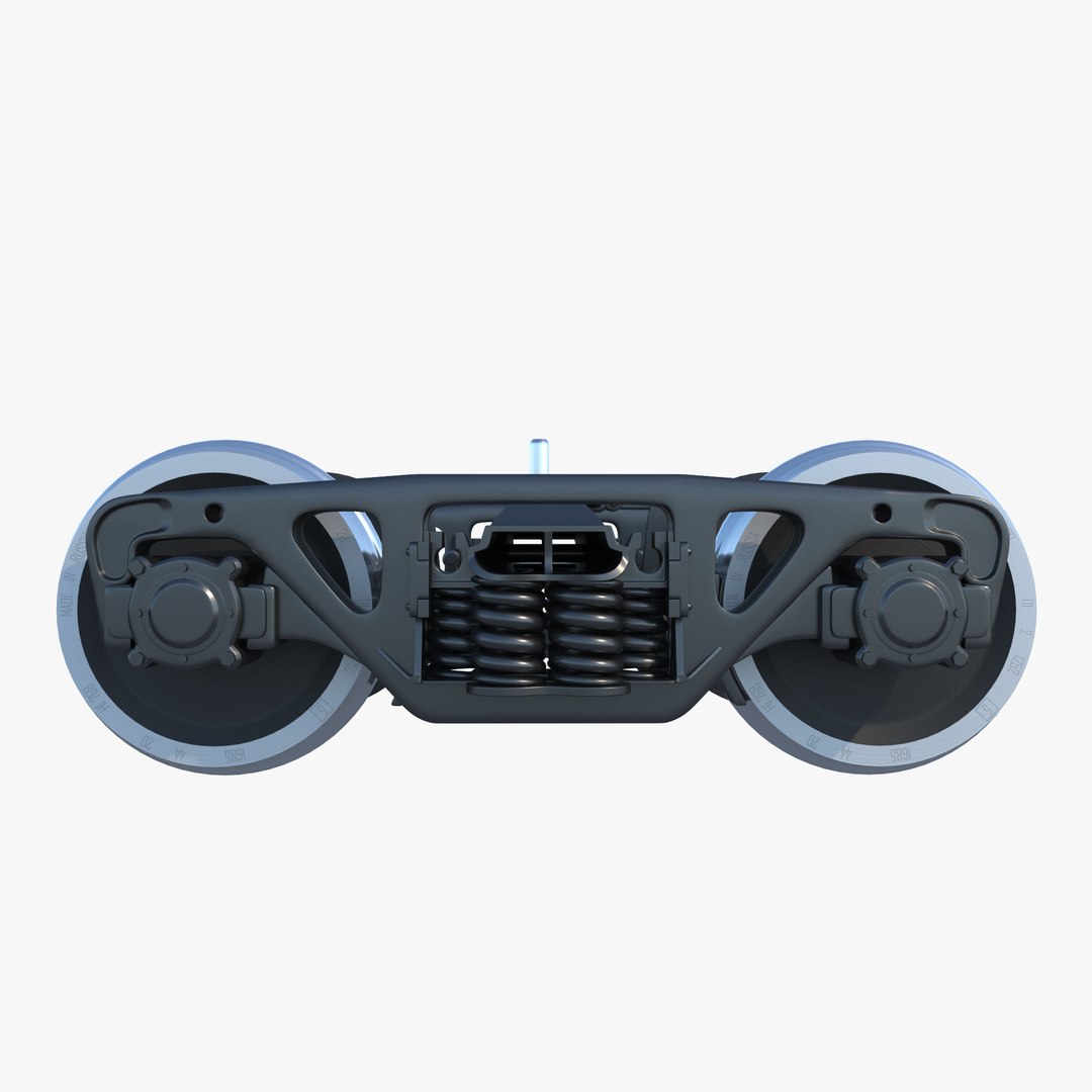 Bogie 18-100 Train Wheel 3d Model
