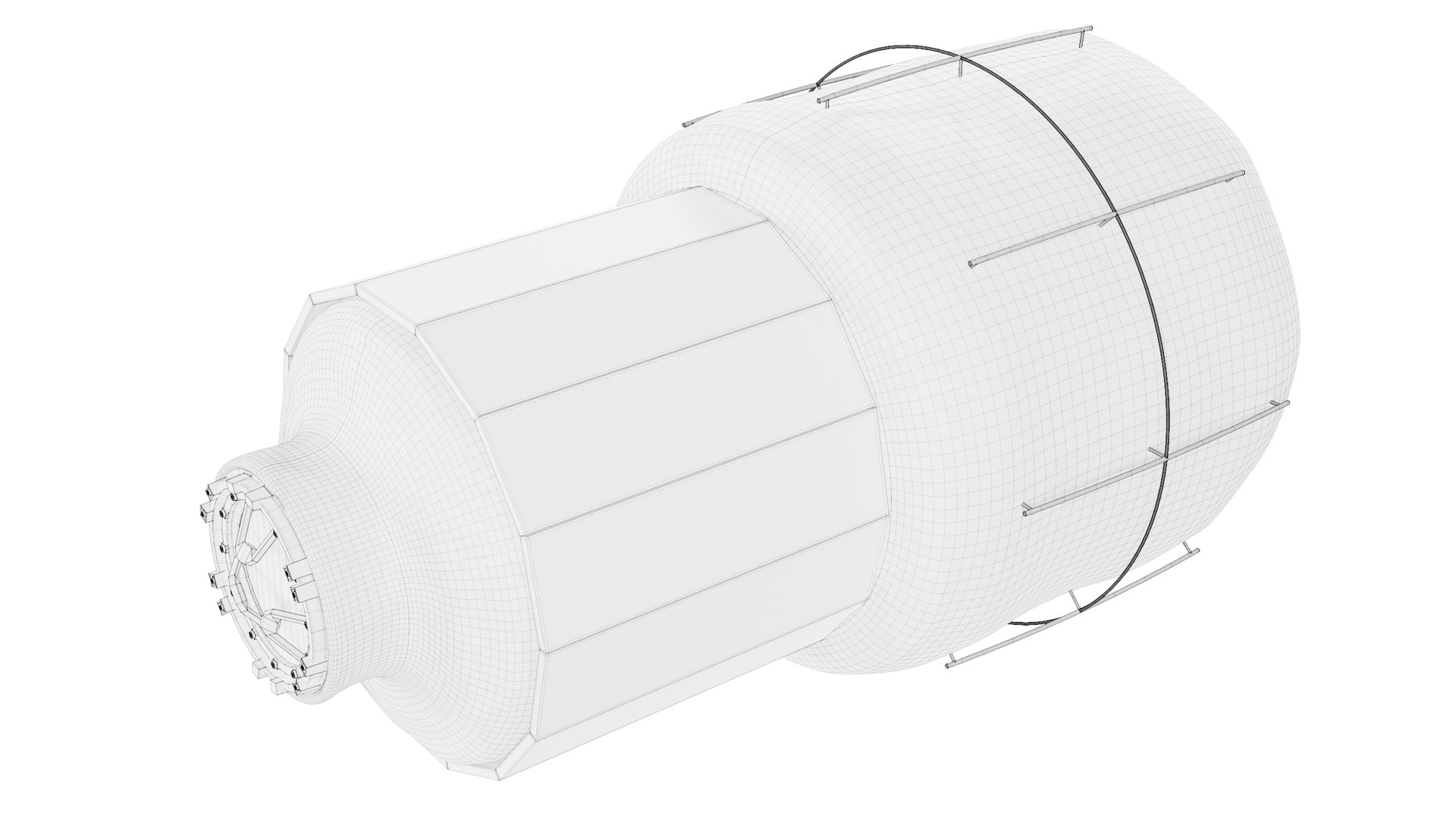U.S. Habitation Module - Lunar Gateway Station Component 3D ...
