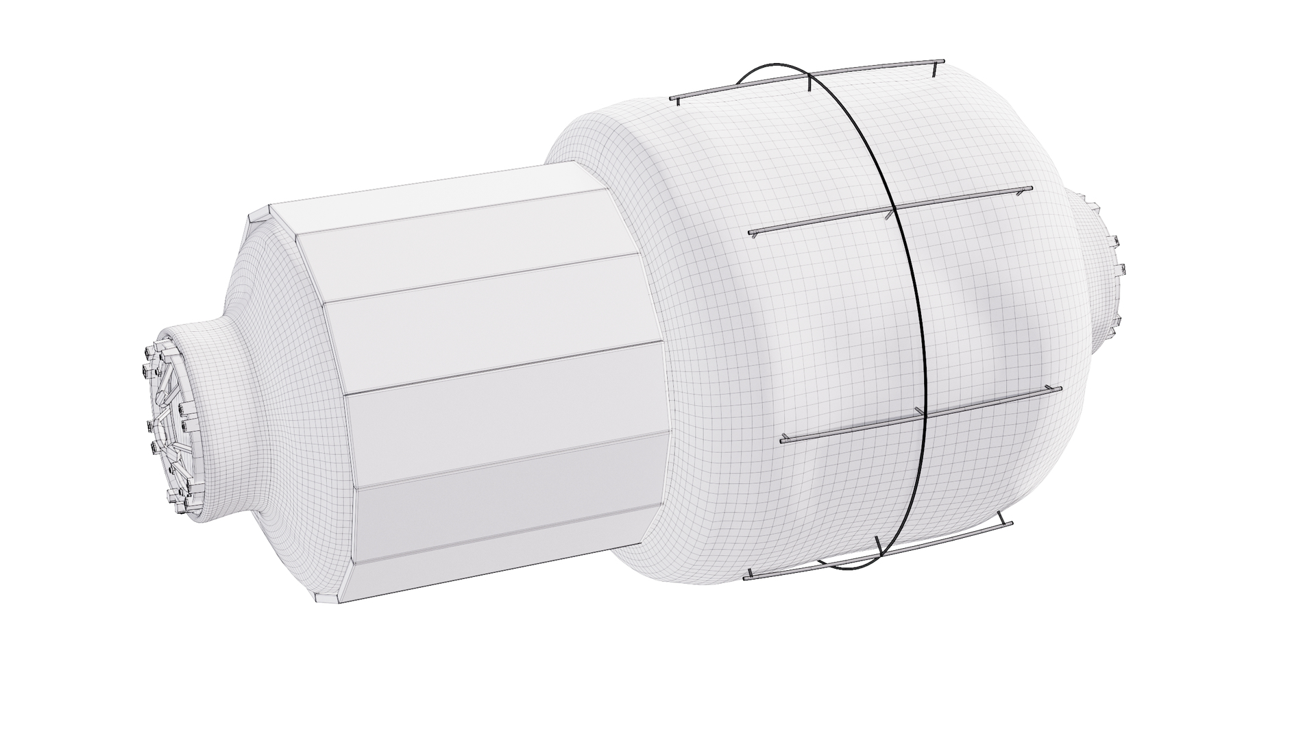 U.S. Habitation Module - Lunar Gateway Station Component 3D ...