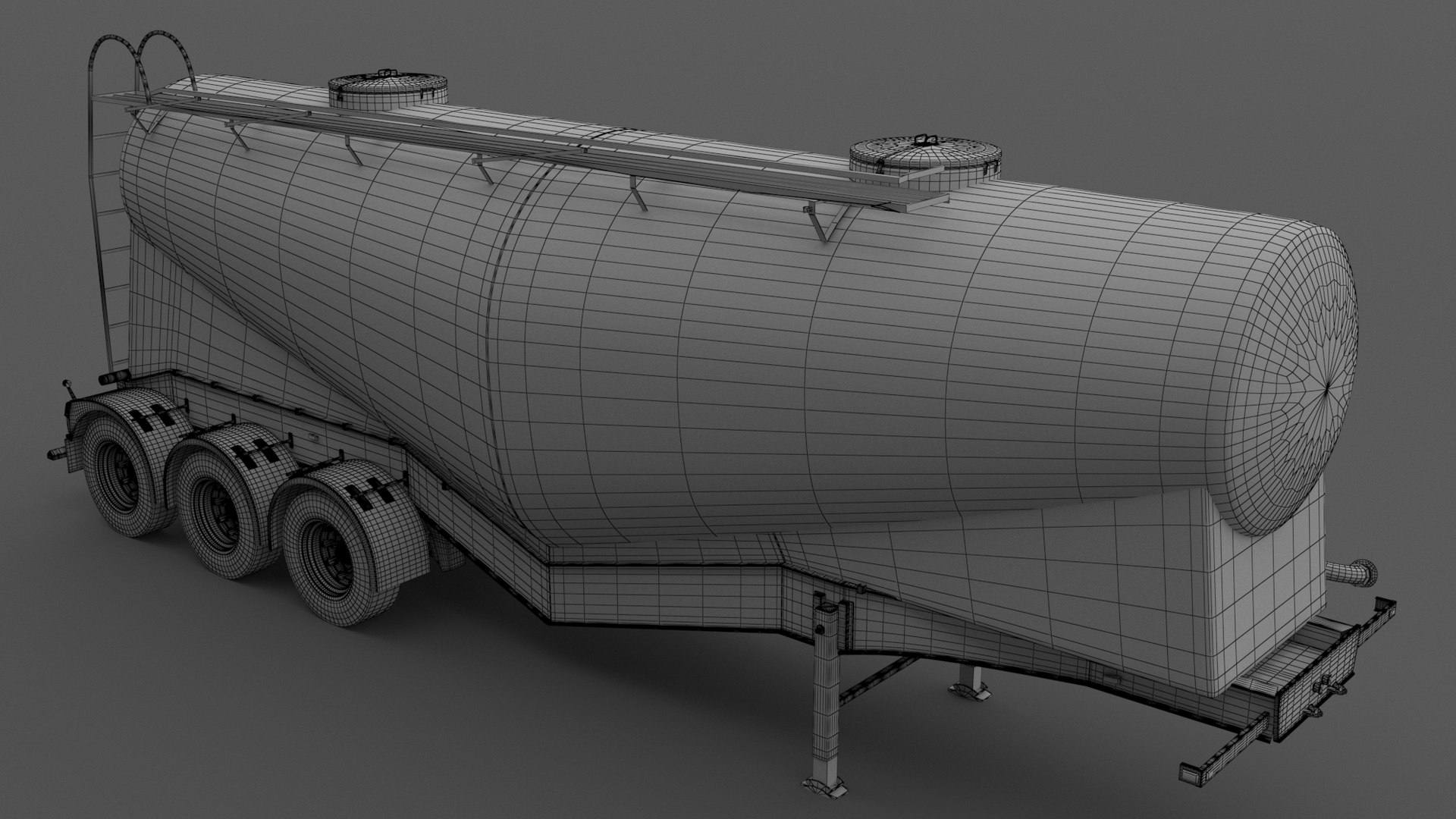 Cement Trailer 3D - TurboSquid 1802597