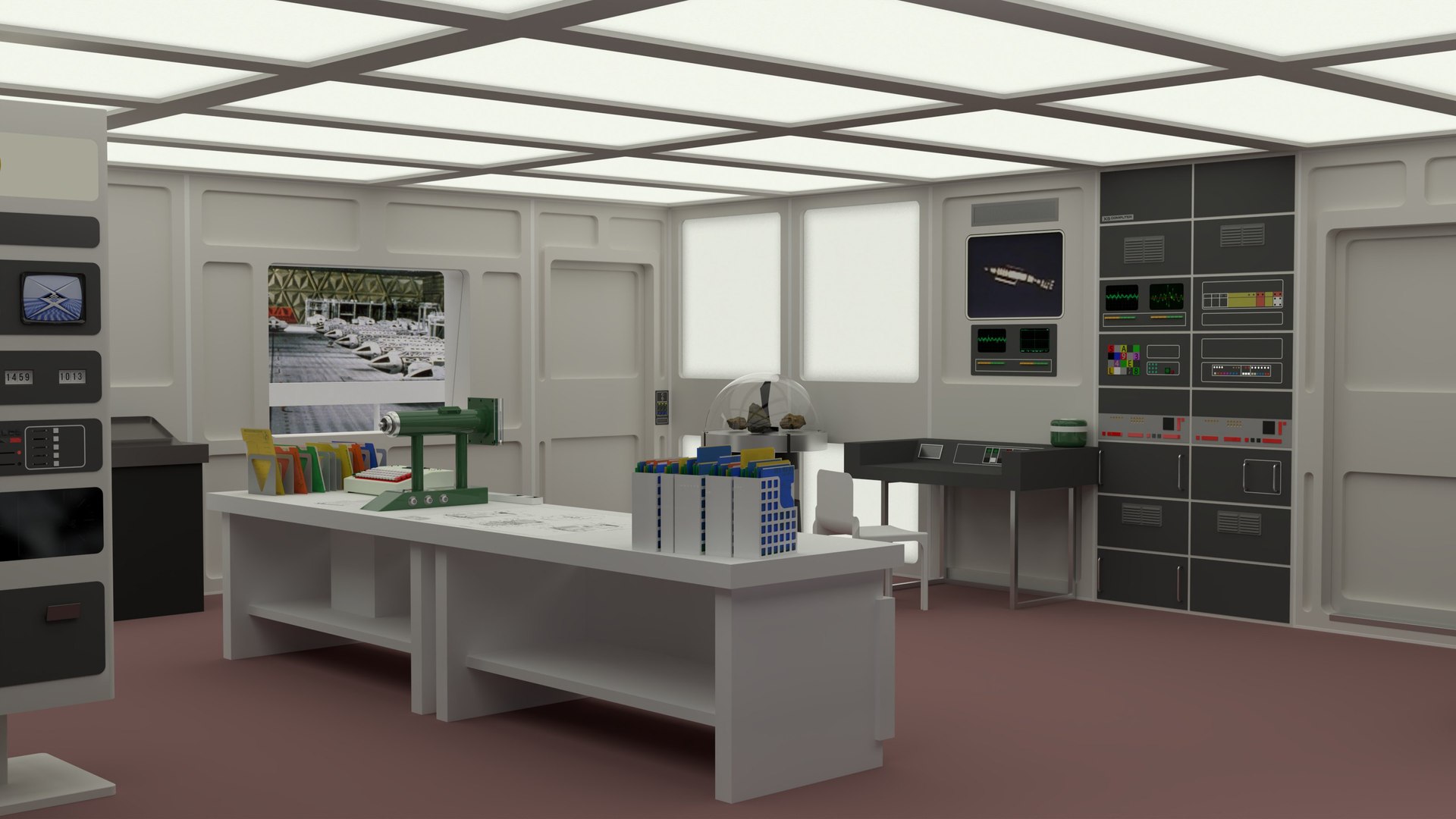 Flight Control Room 3D model - TurboSquid 2170720