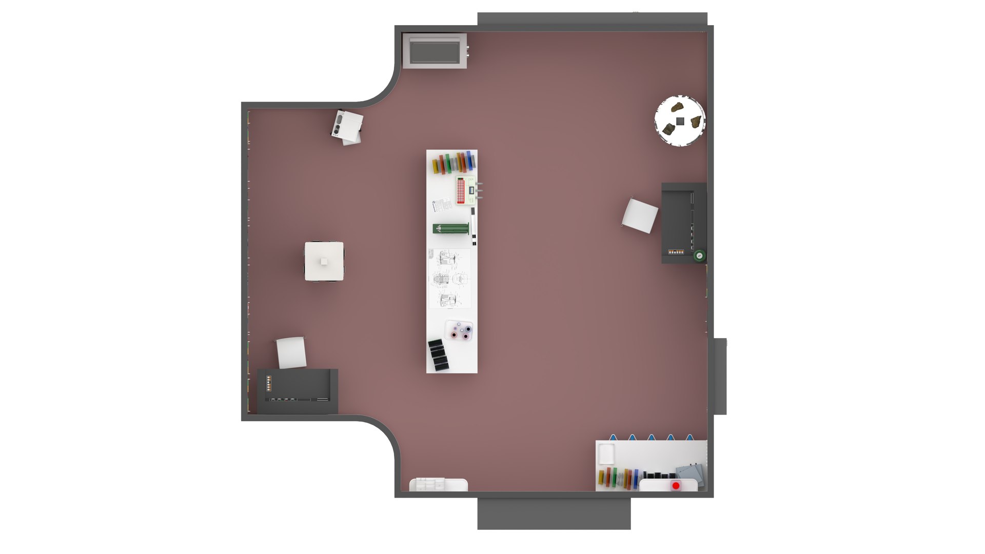 Flight Control Room 3D model - TurboSquid 2170720