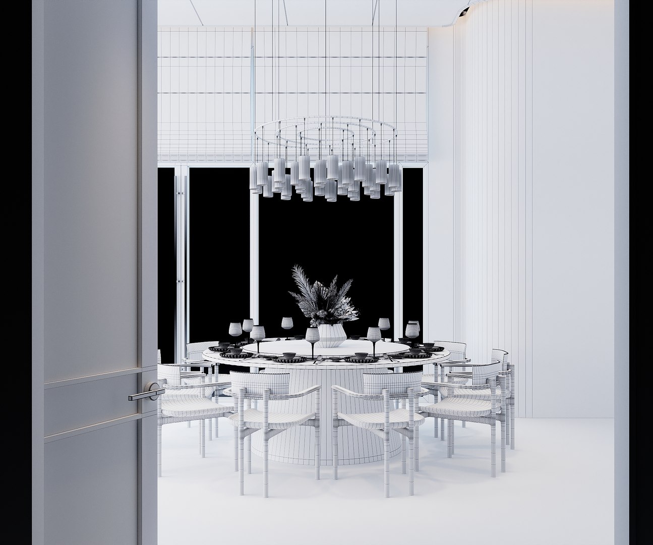 Modern Dining Room 3D Model - TurboSquid 2341583
