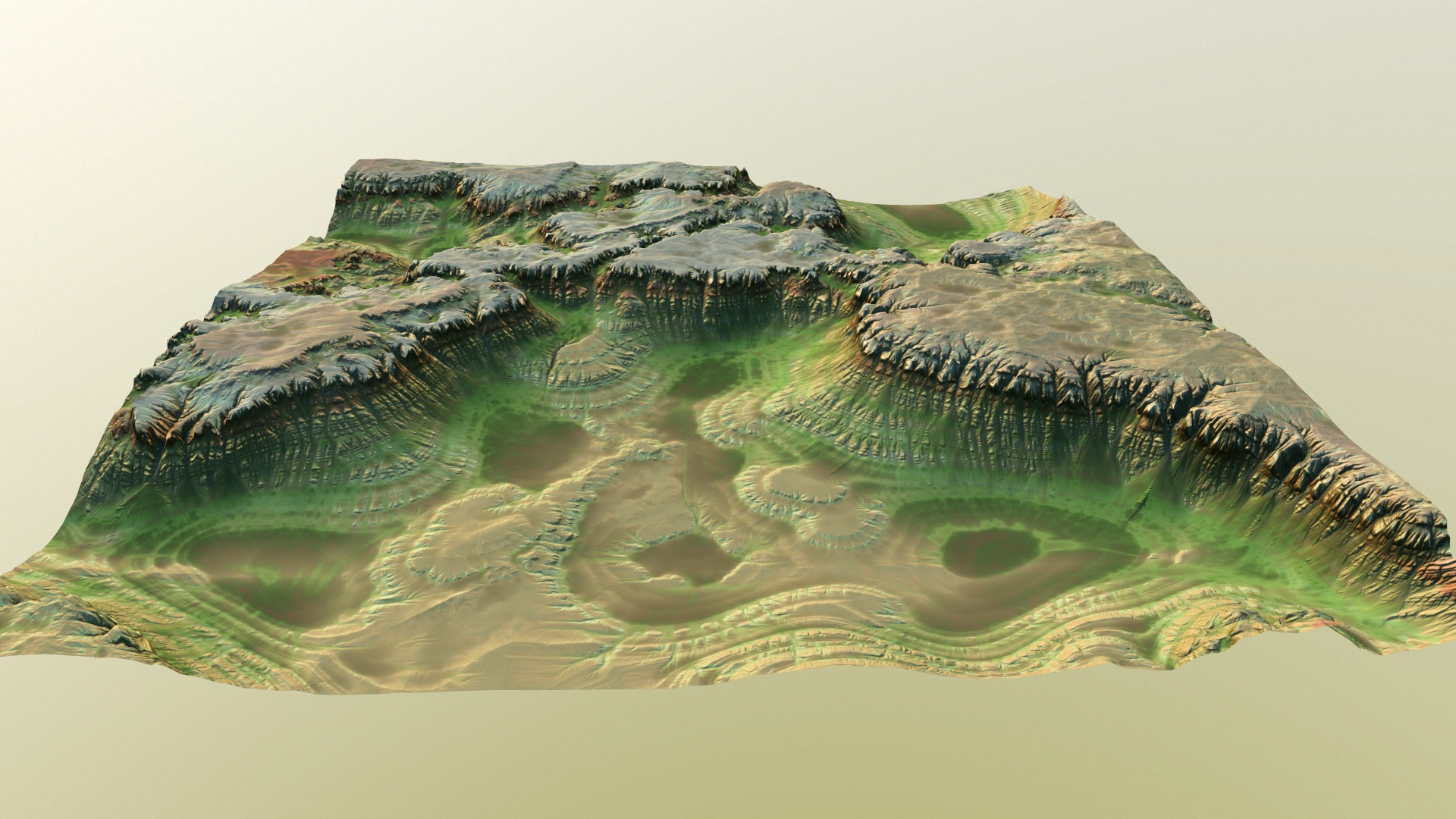 Hills Cliffs Terrain Obj