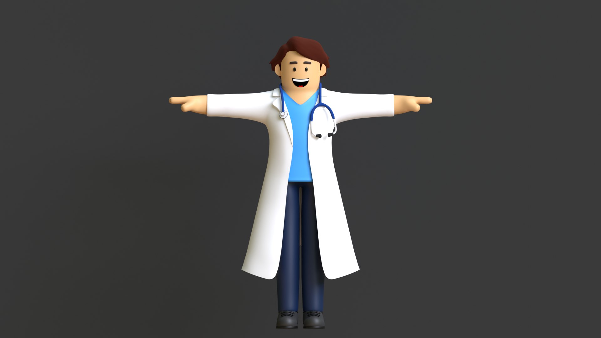 Minimal Doctor Cartoon Character 3D Model - TurboSquid 1769413