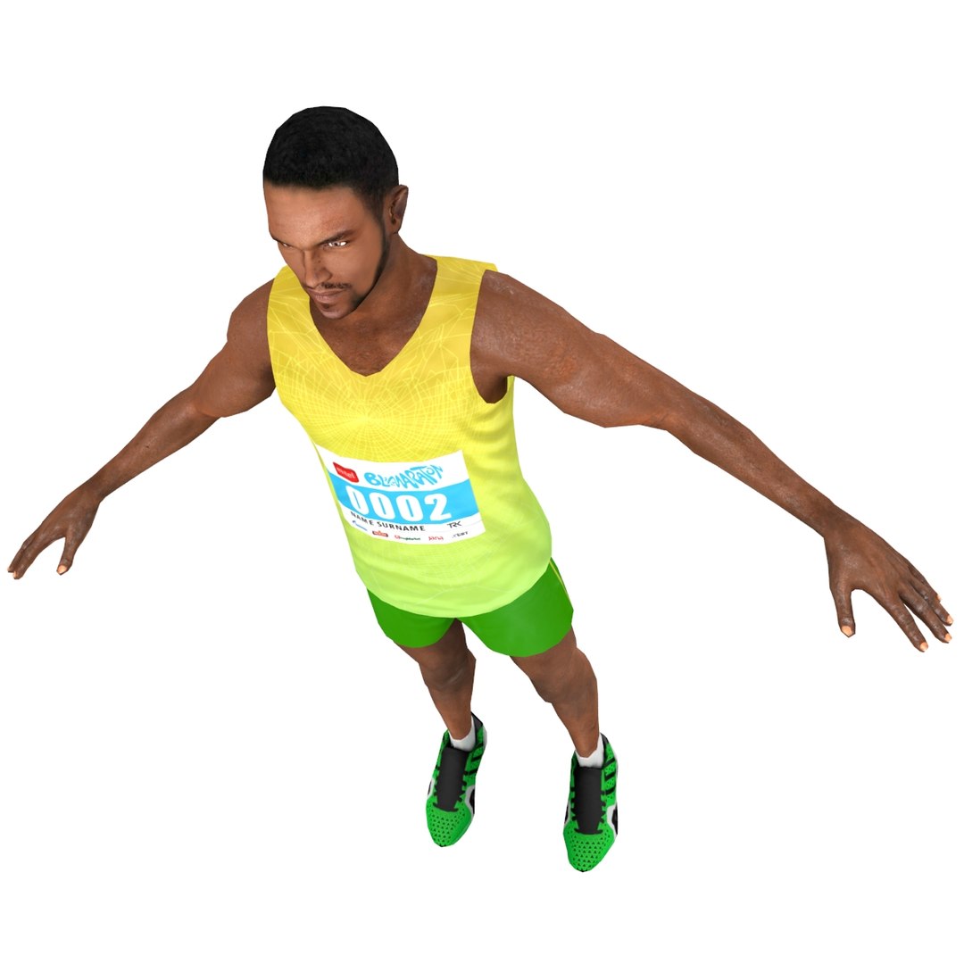 3D marathon runner 2 - TurboSquid 1301560