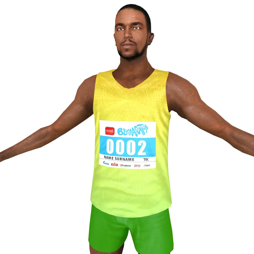 3D marathon runner 2 - TurboSquid 1301560