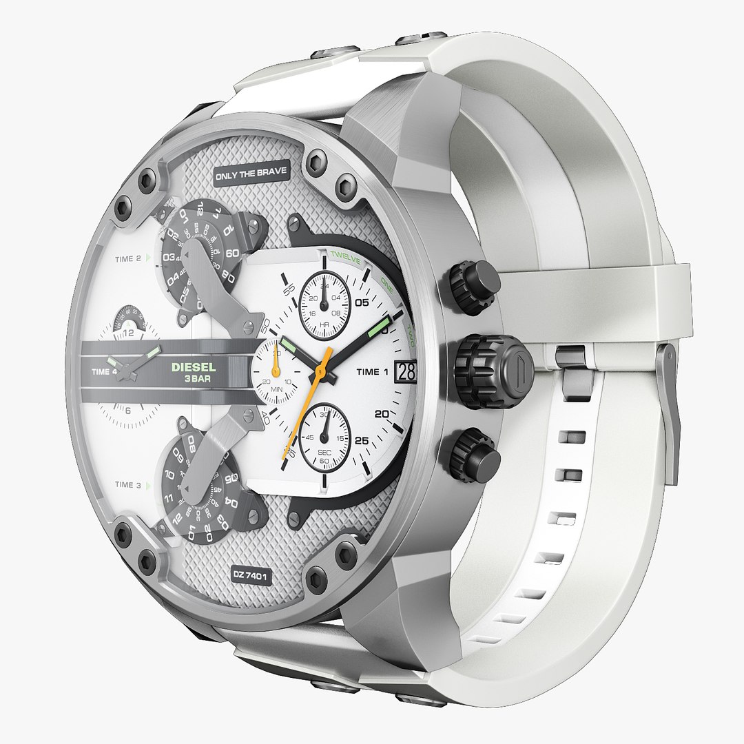 Realistic Wrist Watch Diesel 3D Model - TurboSquid 1456927