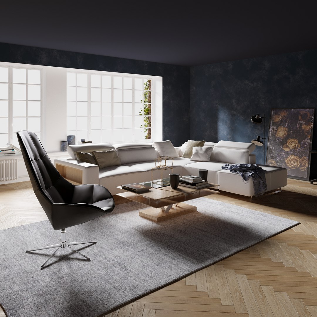 Best Living Scene Design 02 - C4D - Maxwell 3D model - TurboSquid 1869818