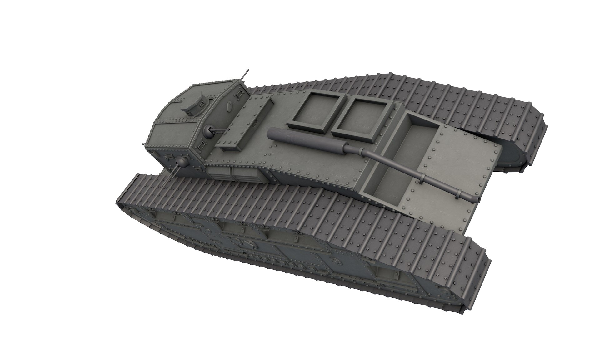 Medium Mark C Medium Tank 3D Model - TurboSquid 2376080