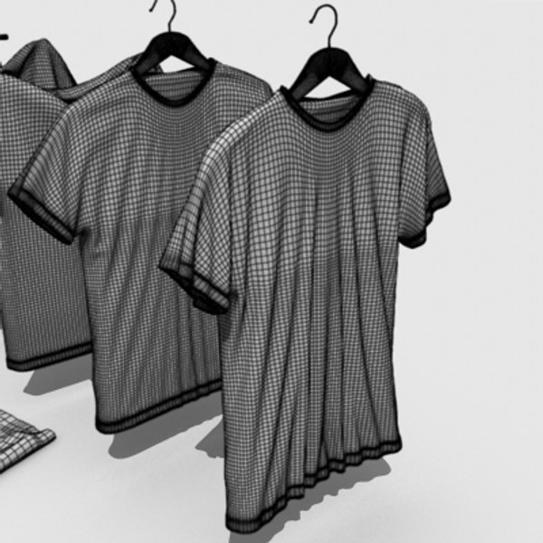 3d max clothes t-shirt pants