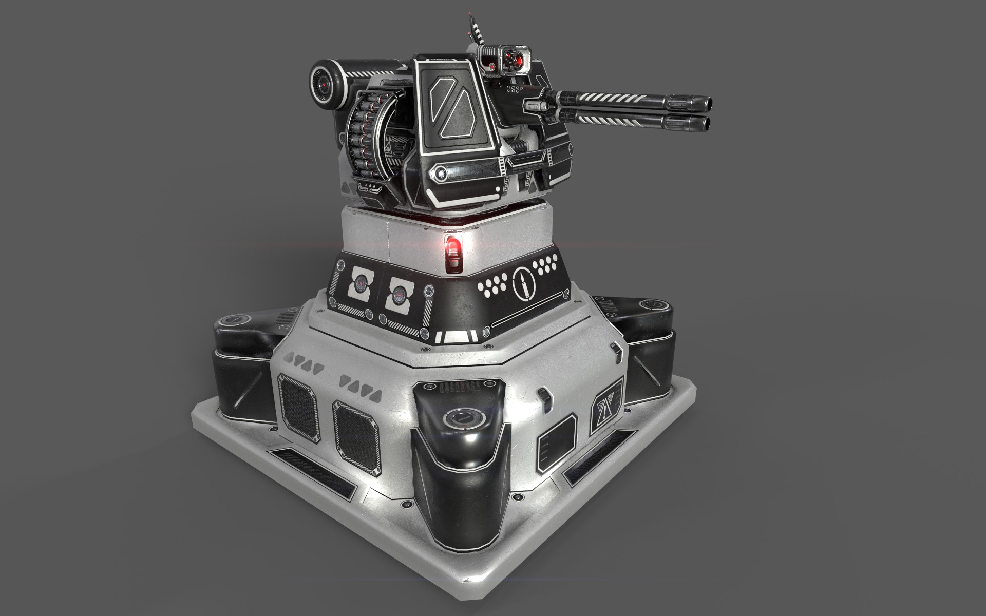 3D Small 30mm Autocannon - TurboSquid 1764937