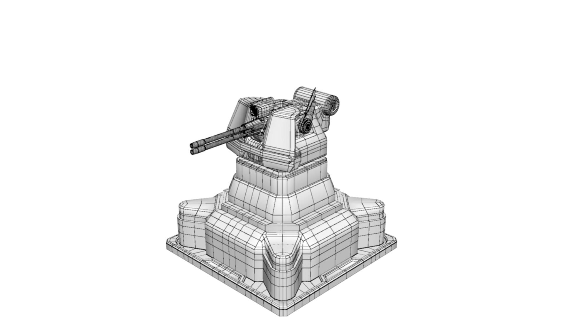 3D Small 30mm Autocannon - TurboSquid 1764937