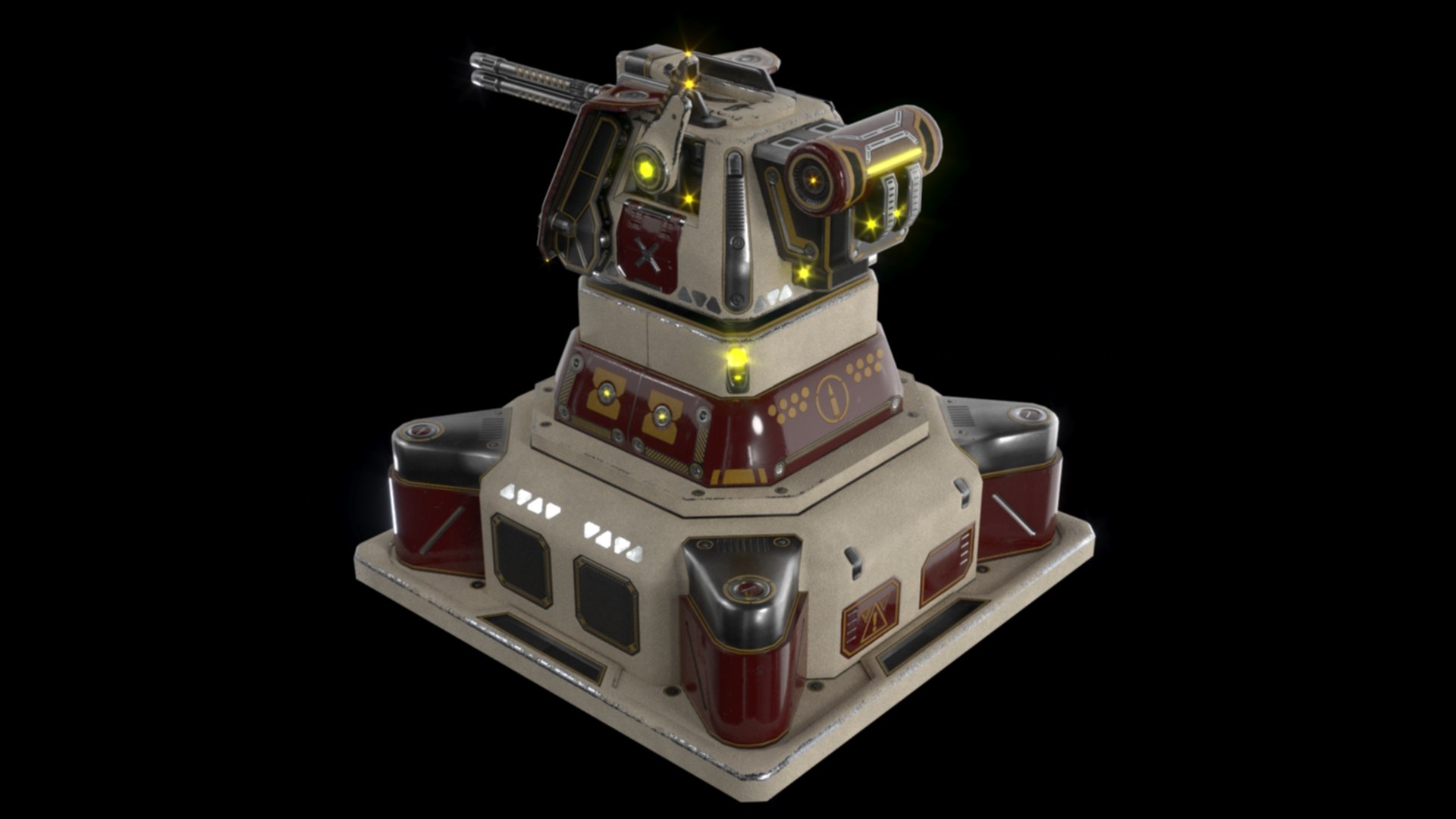 3D Small 30mm Autocannon - TurboSquid 1764937