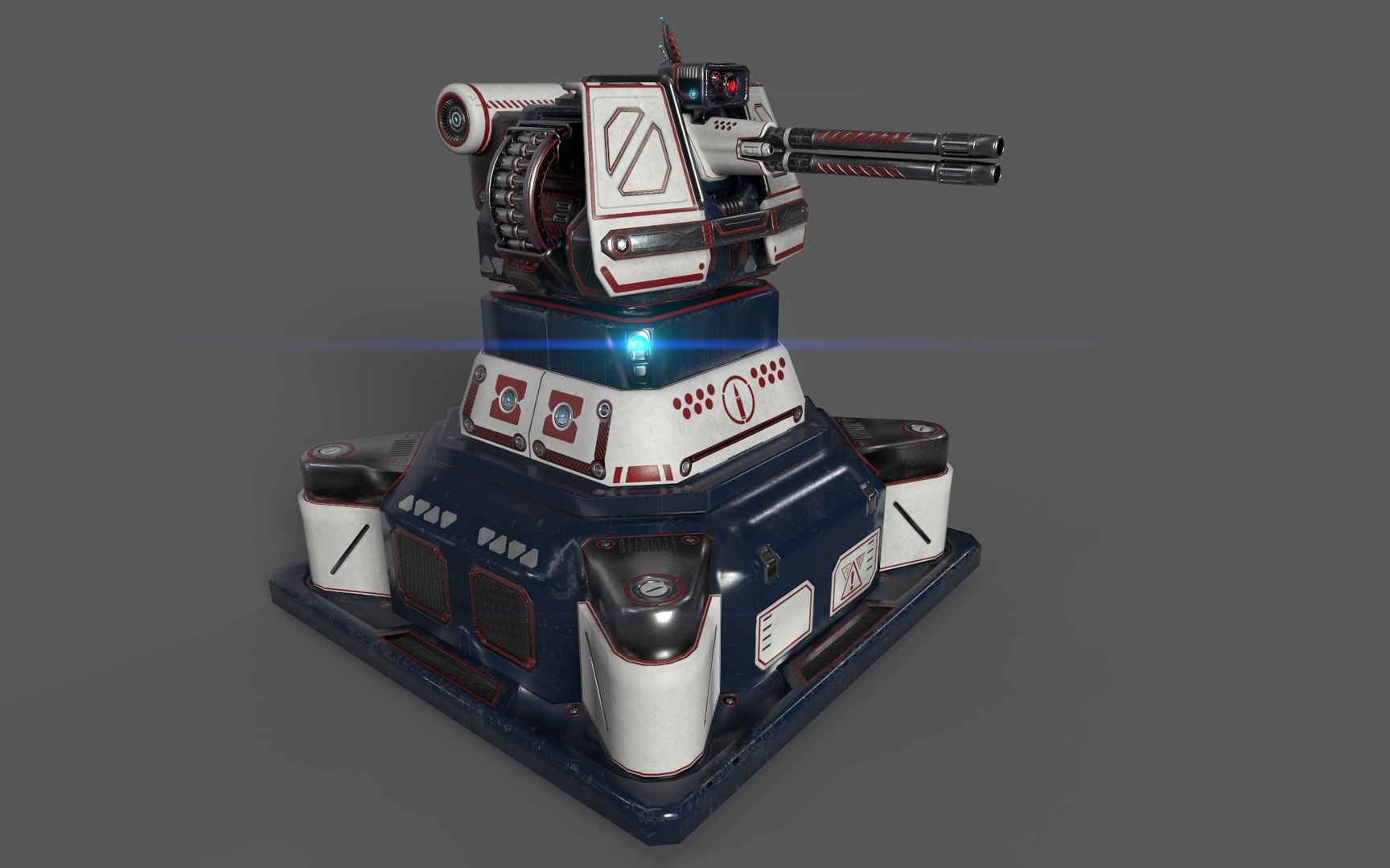 3D Small 30mm Autocannon - TurboSquid 1764937