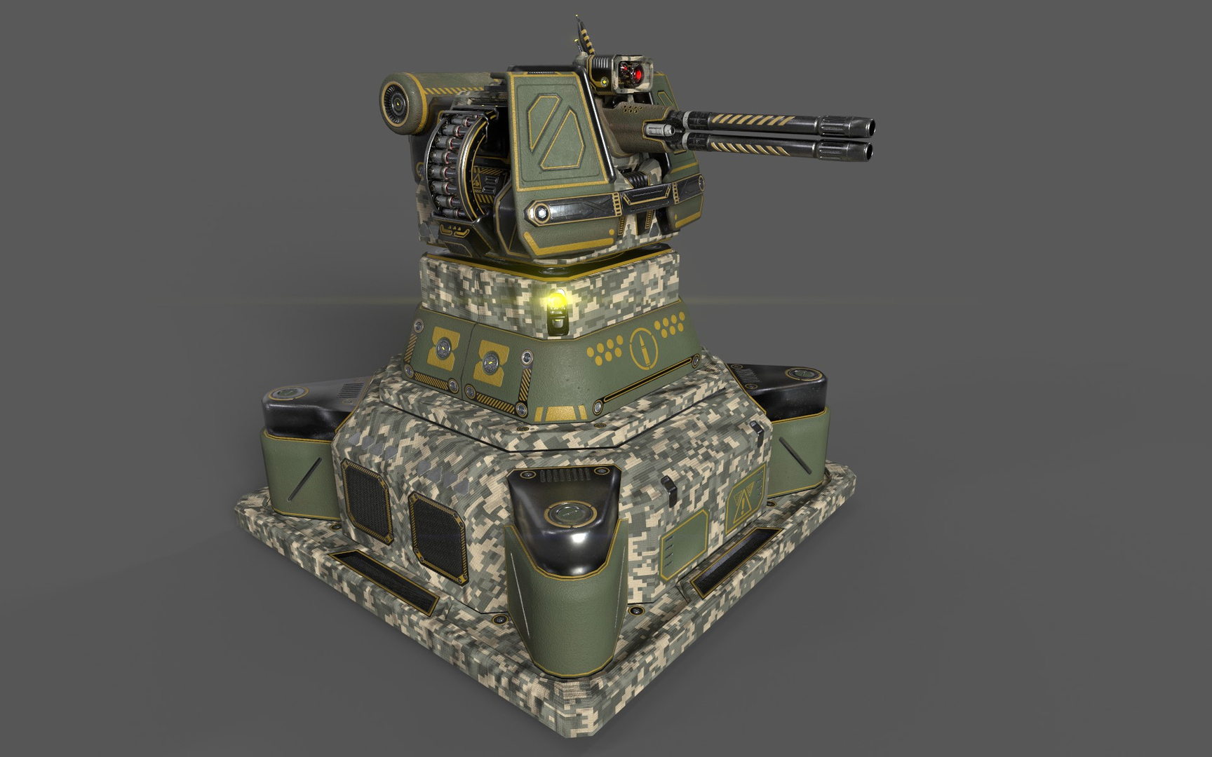 3D Small 30mm Autocannon - TurboSquid 1764937