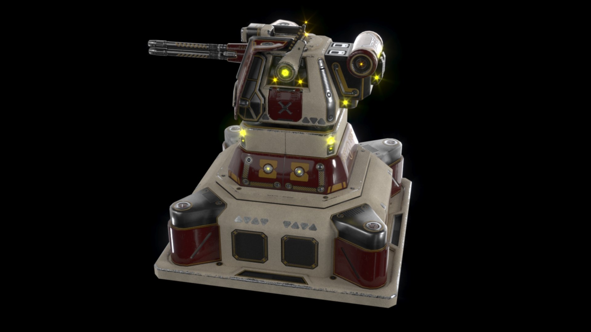 3D Small 30mm Autocannon - TurboSquid 1764937