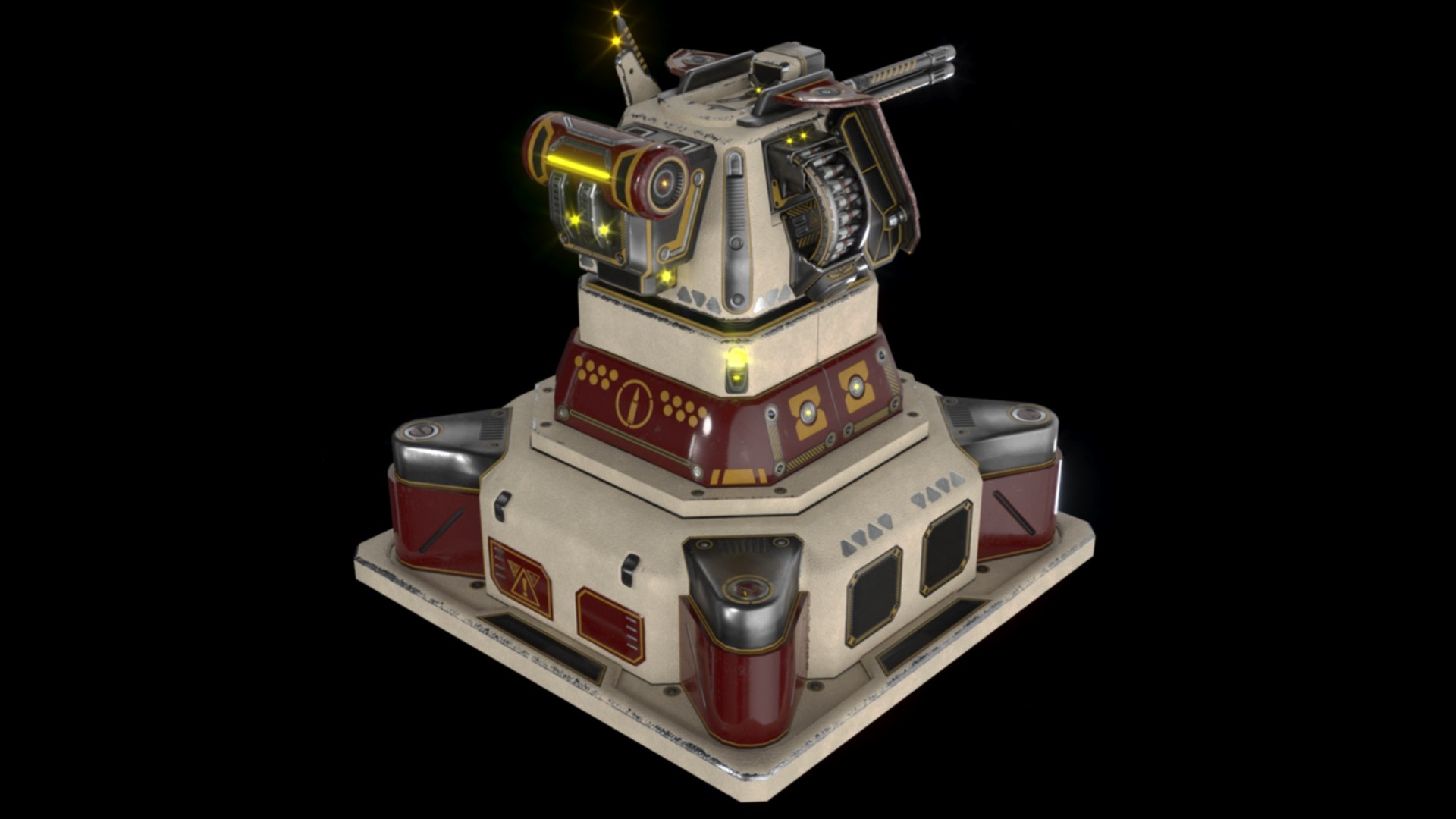 3D Small 30mm Autocannon - TurboSquid 1764937