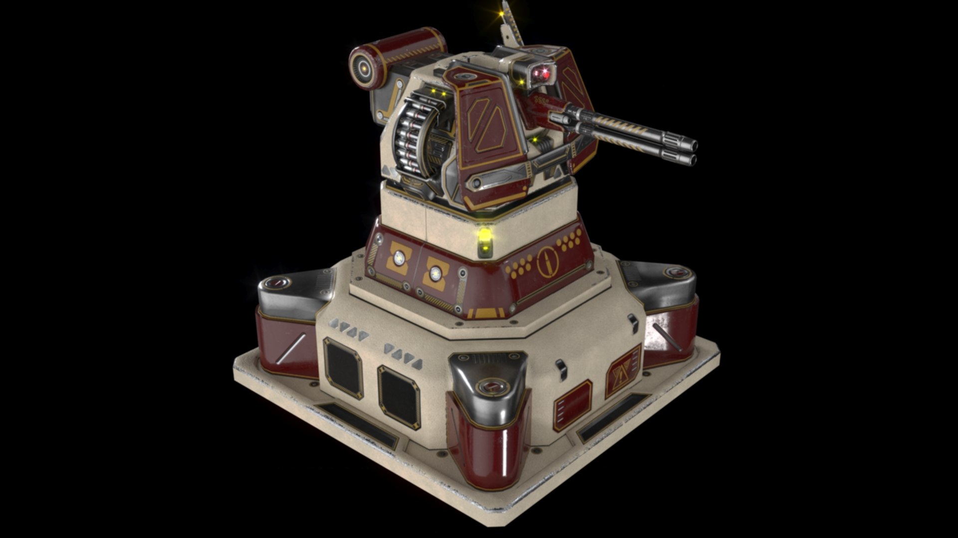 3D Small 30mm Autocannon - TurboSquid 1764937