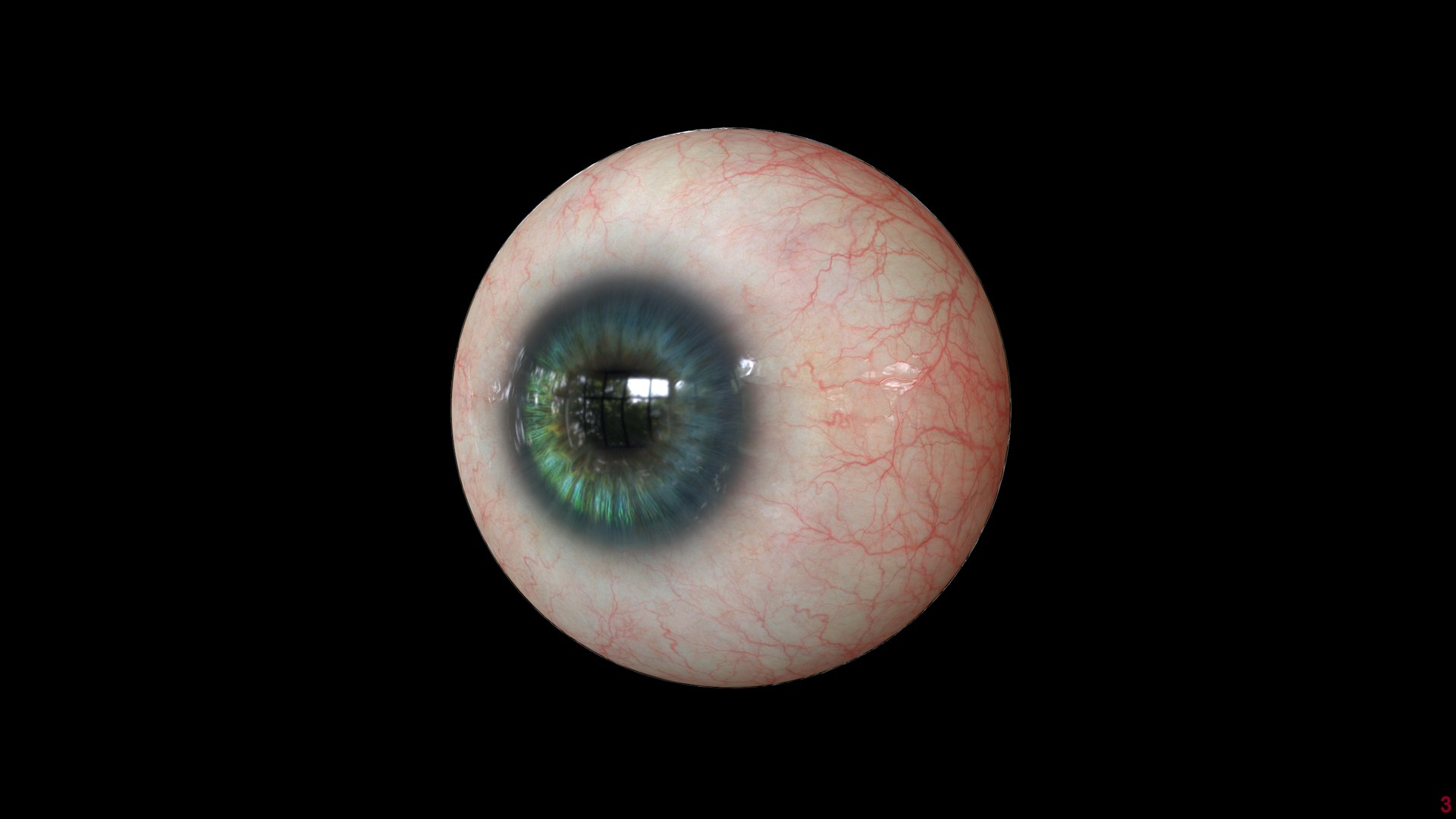 3D Model Eye Green 1 Real-time 4k Texture Marmoset Toolbag3 Maya FBX ...