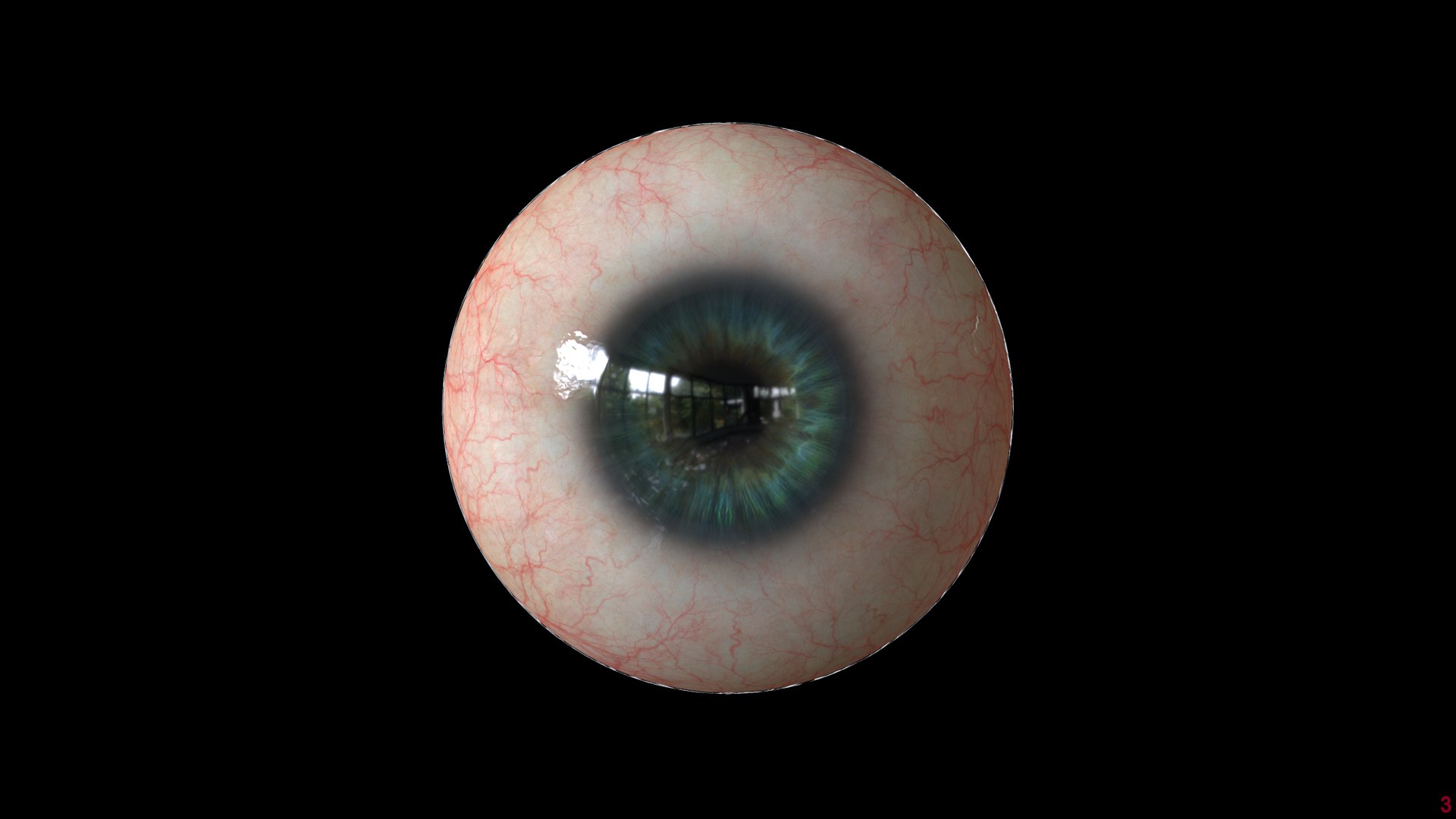 3D Model Eye Green 1 Real-time 4k Texture Marmoset Toolbag3 Maya FBX ...