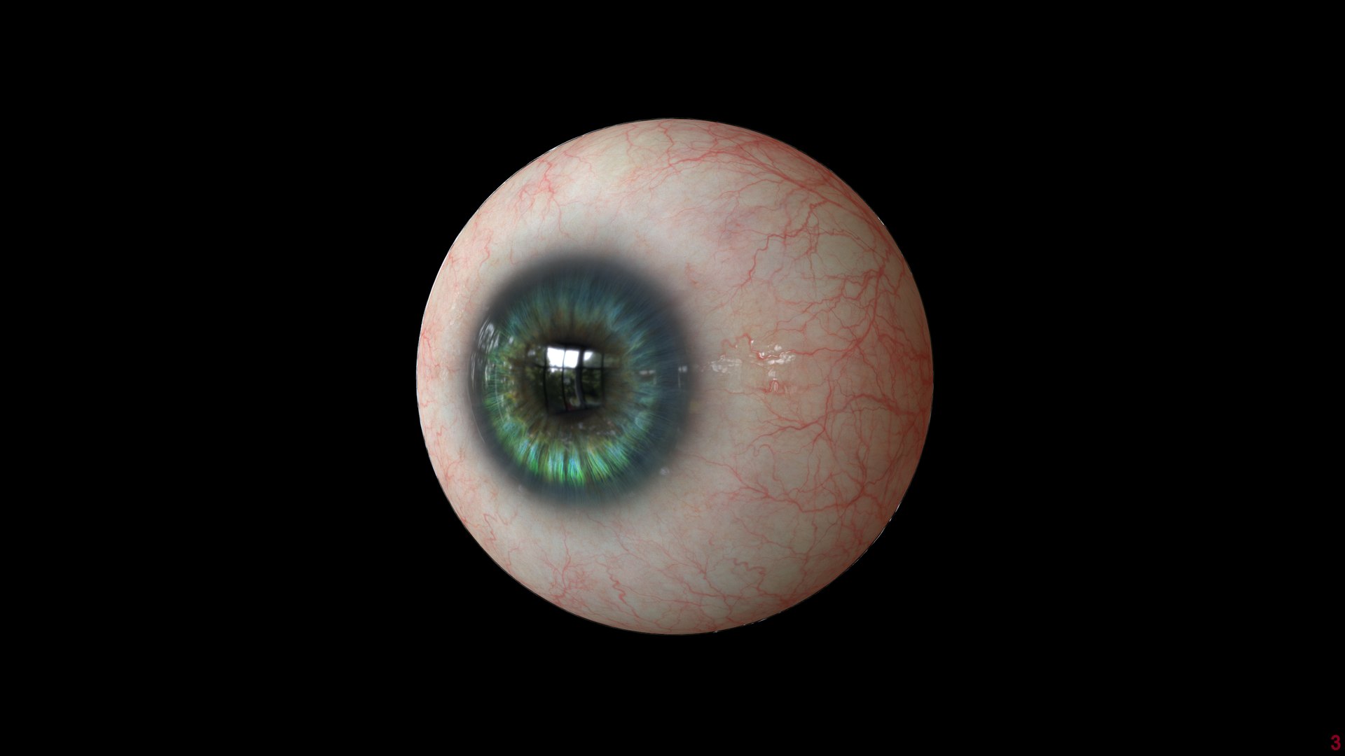 3D Model Eye Green 1 Real-time 4k Texture Marmoset Toolbag3 Maya FBX ...