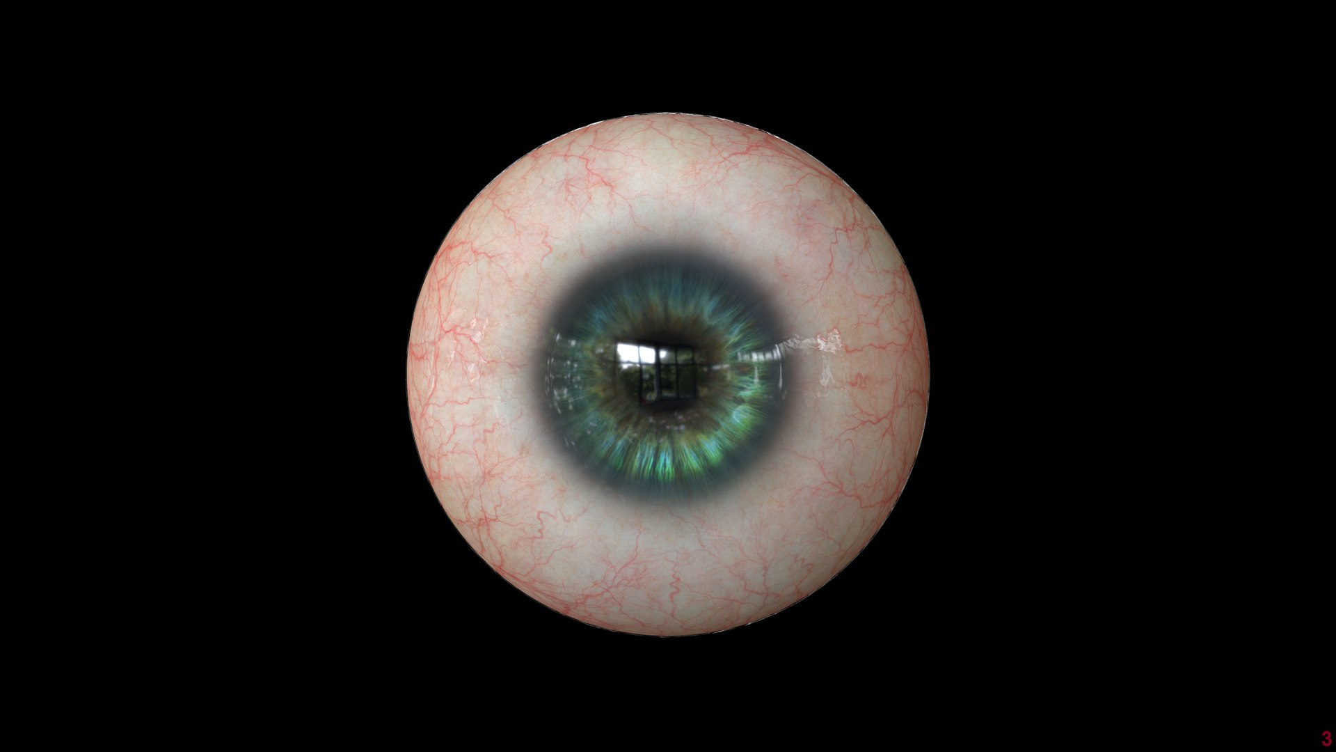 3D Model Eye Green 1 Real-time 4k Texture Marmoset Toolbag3 Maya FBX ...