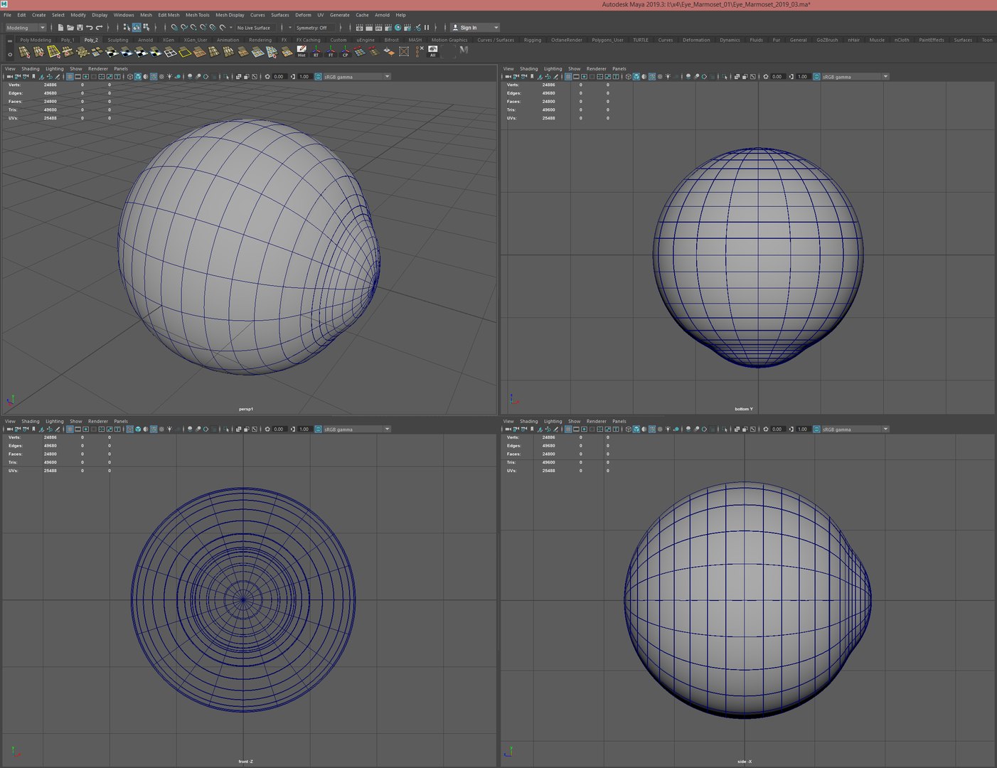 3D Model Eye Green 1 Real-time 4k Texture Marmoset Toolbag3 Maya FBX ...