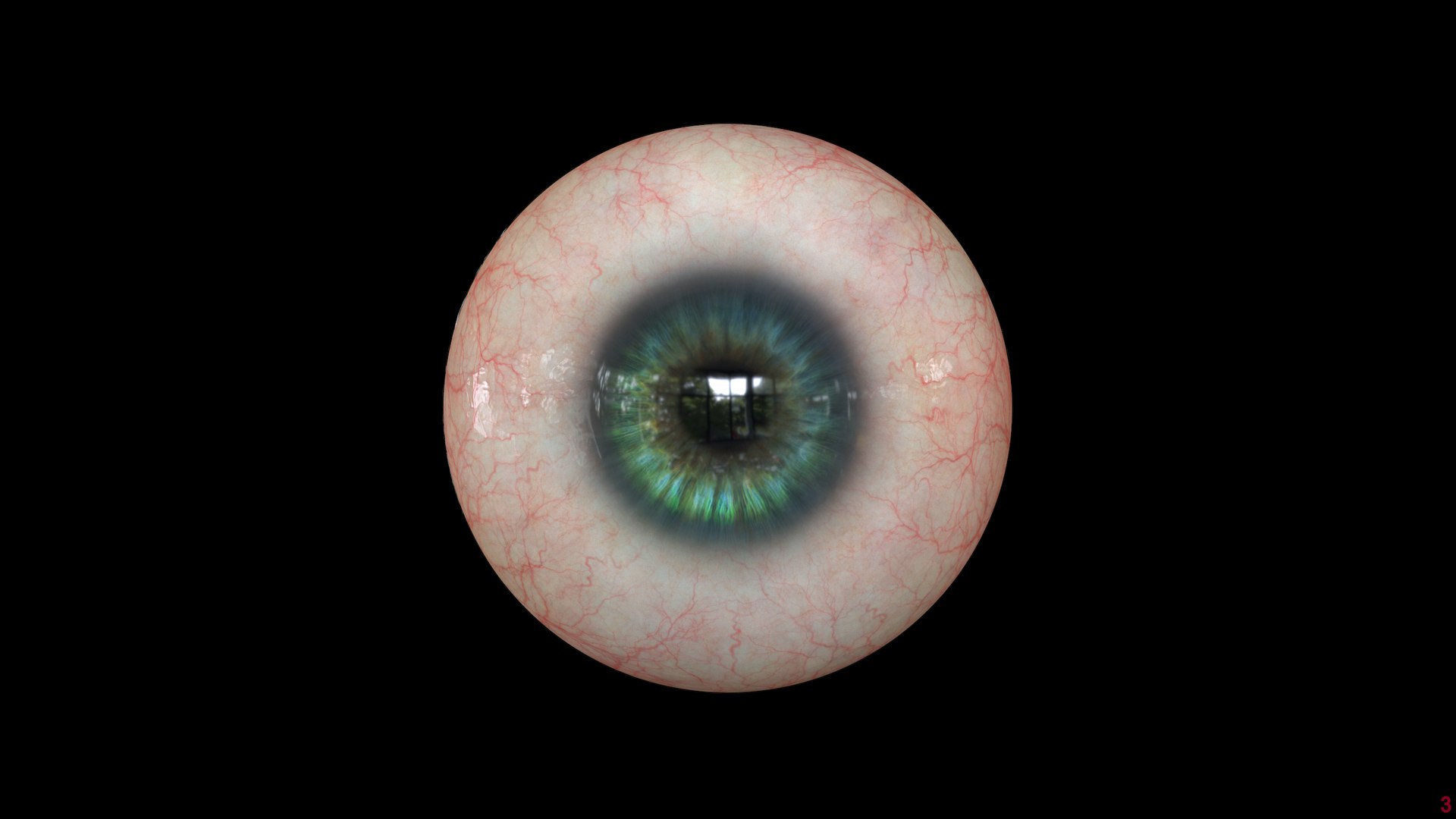 3D Model Eye Green 1 Real-time 4k Texture Marmoset Toolbag3 Maya FBX ...